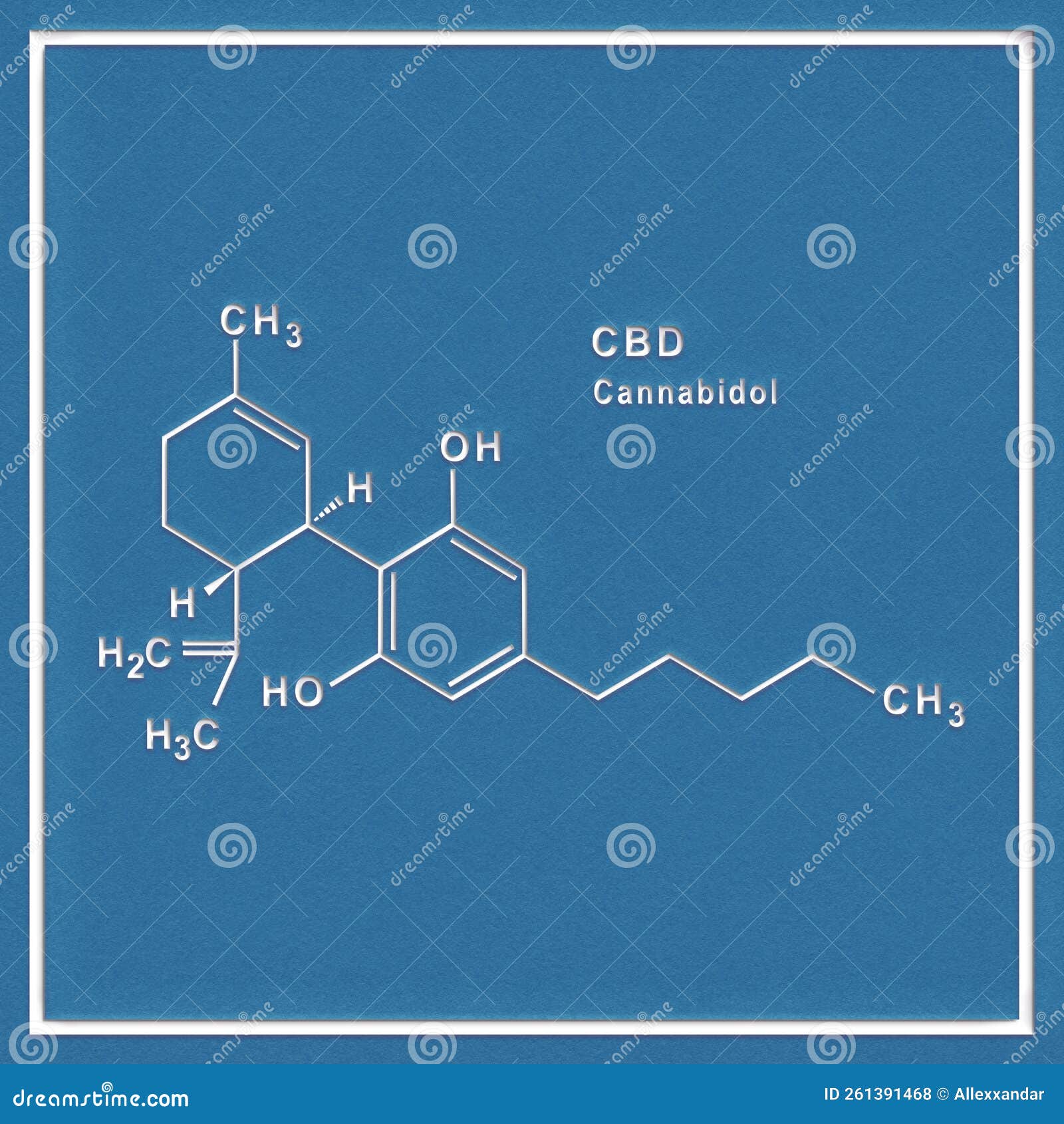 CBD Cannabidiol Structural Chemical Formula Stock Photo - Image of ...