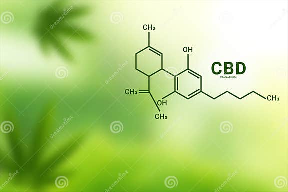 Cbd Formula. Cannabidiol Molecule Structure Compound Stock Vector ...