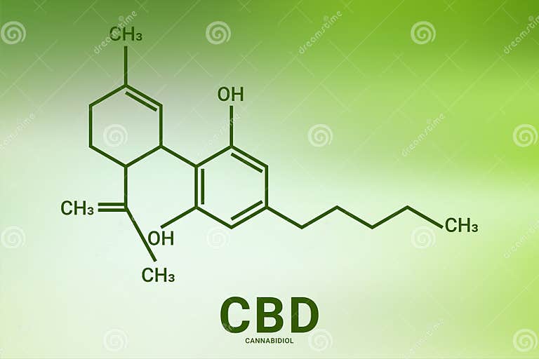 Cbd Formula. Cannabidiol Molecule Structure Compound Stock Vector ...