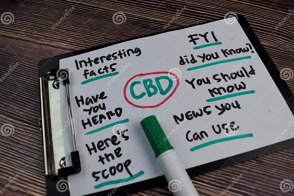 CBD and Newspaper Keywords Write on a Book on the Table Stock Image ...