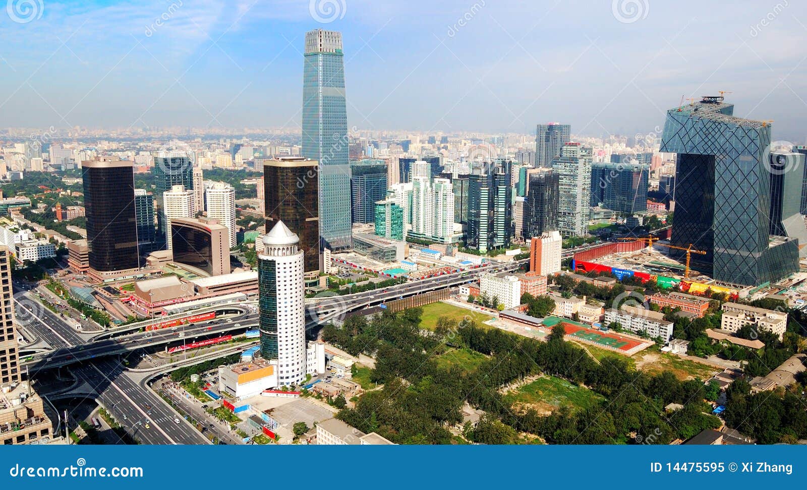 CBD-Peking Stadt Skyline stockbild. Bild von porzellan - 14475595