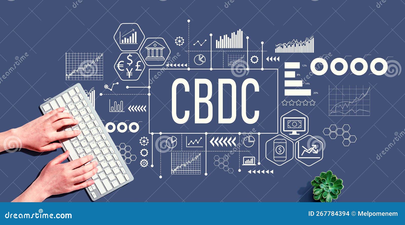 CBDC Theme with Person Using Pc Keyboard Stock Photo - Image of crypto ...