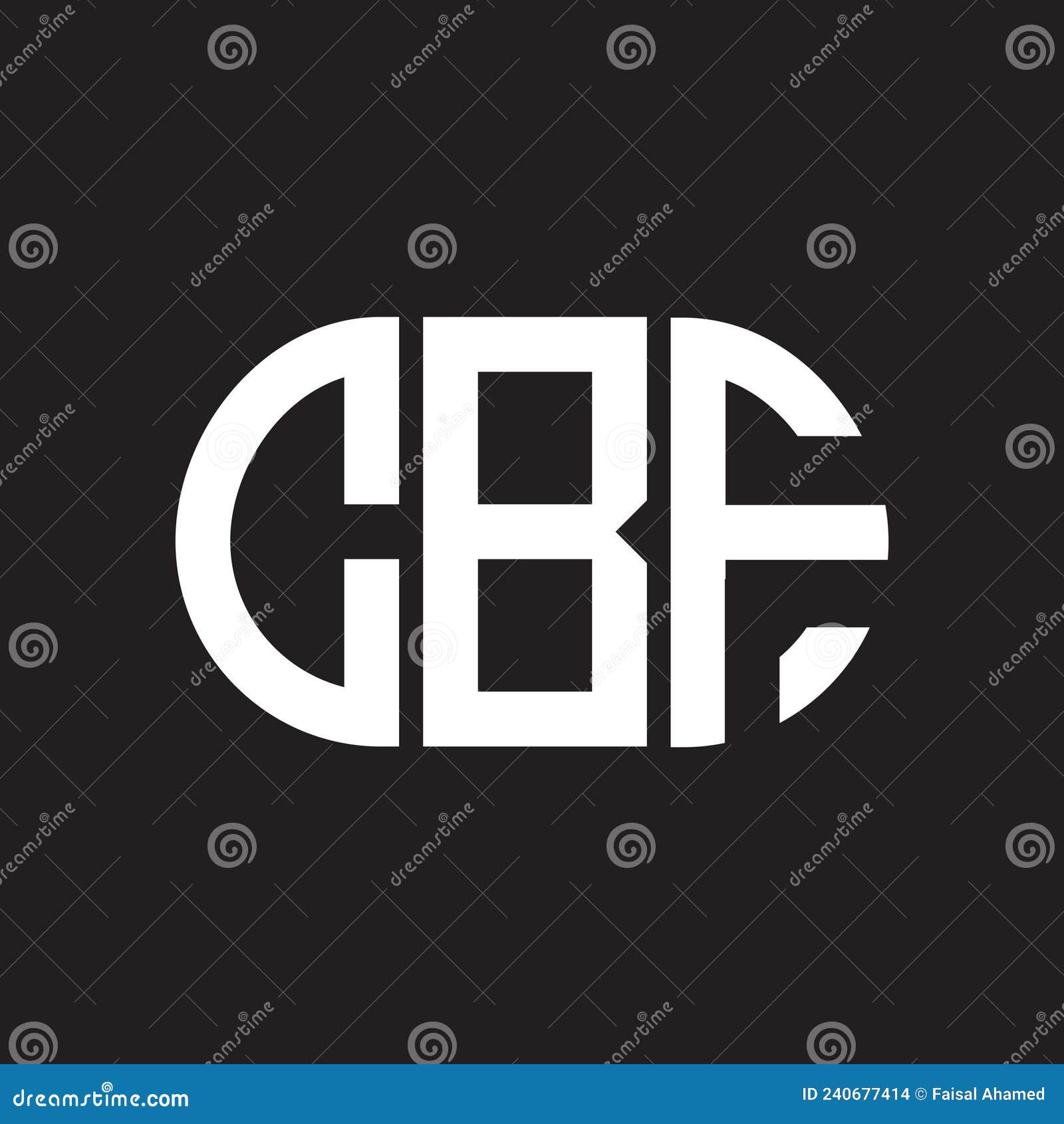 CBF Letter Logo Design on Black Background. CBF Creative Initials ...