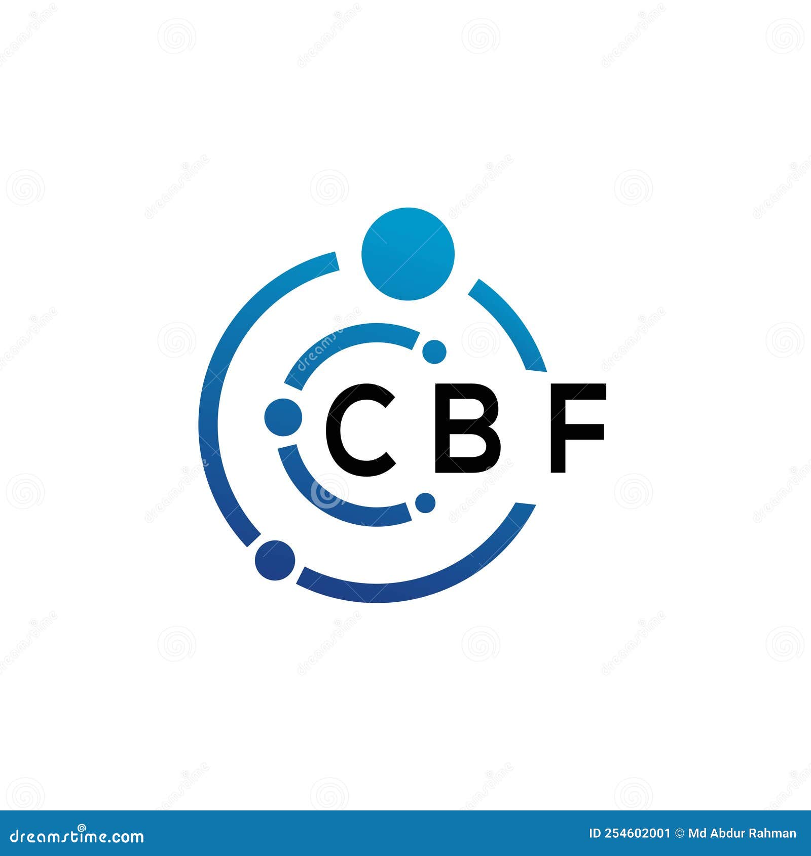 CBF Letter Logo Design On White Background. CBF Creative Initials ...