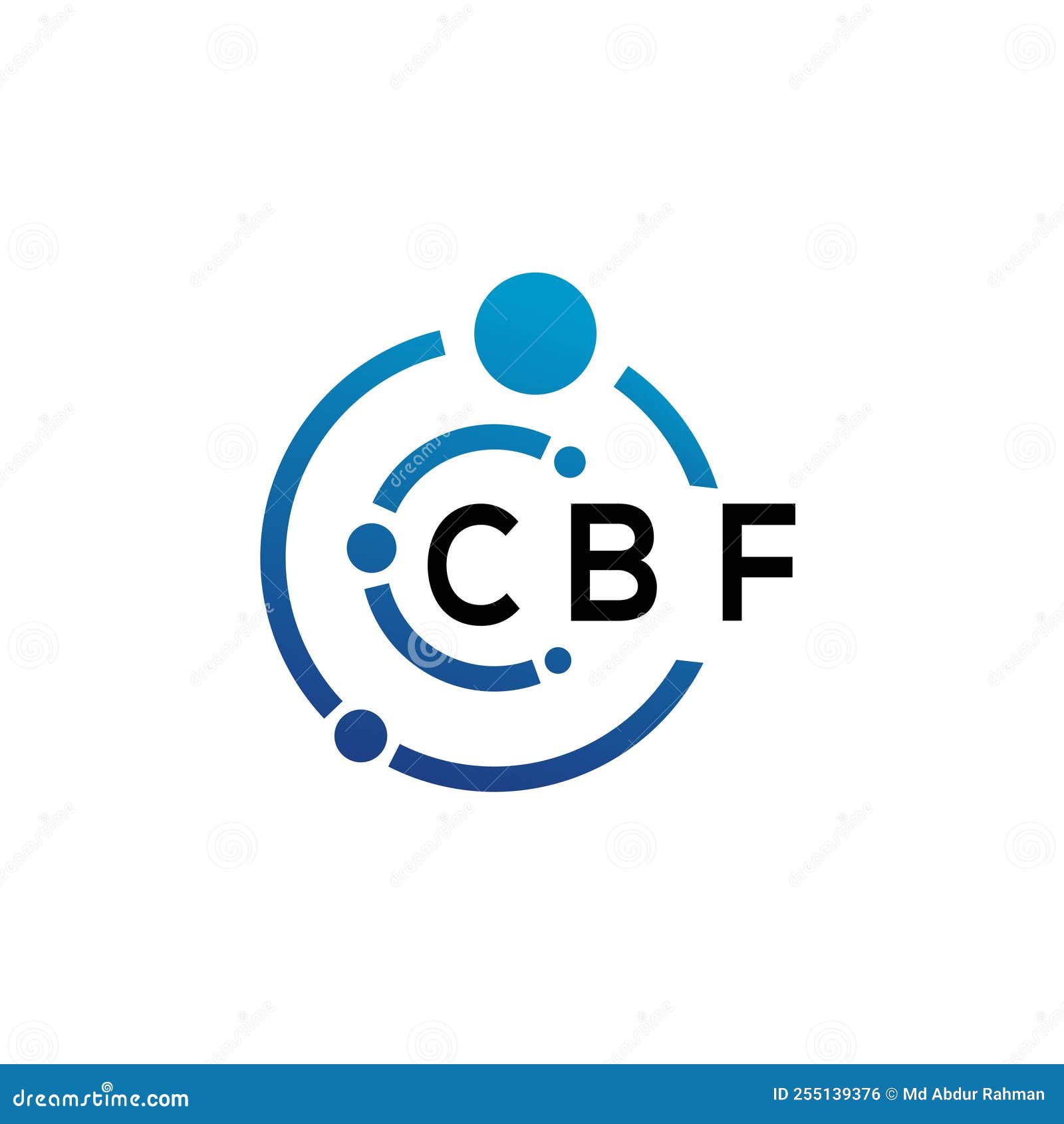 CBF Letter Logo Design on White Background. CBF Creative Initials ...