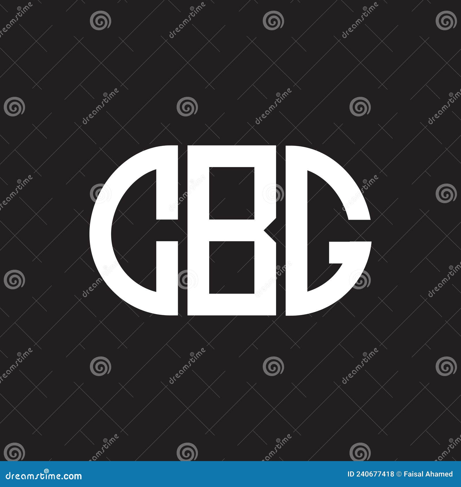 CBG Letter Logo Design on Black Background. CBG Creative Initials ...