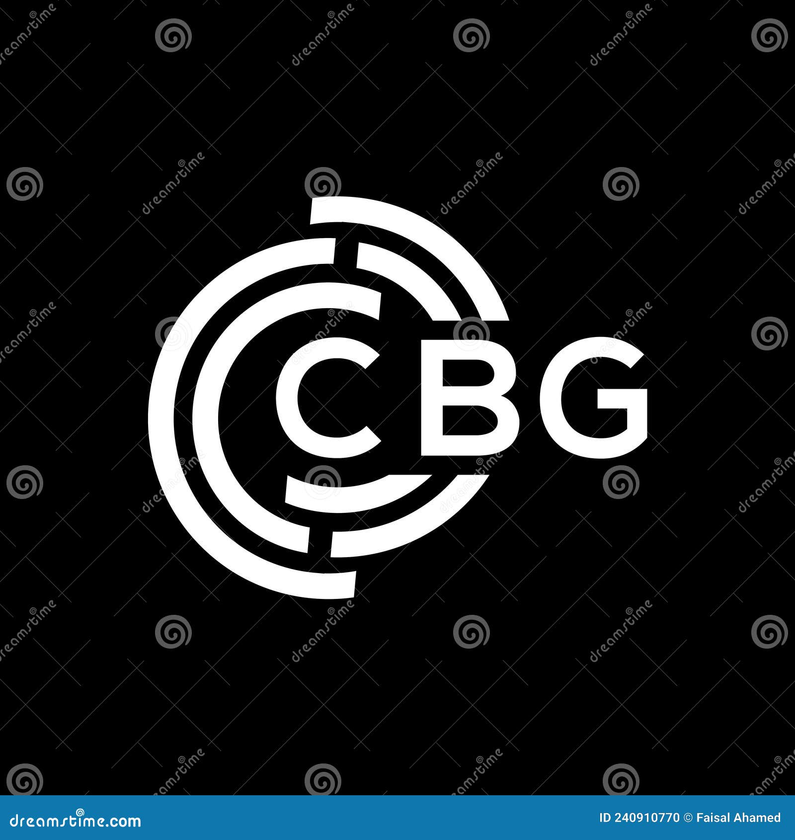 CBG Letter Logo Design on Black Background. CBG Creative Initials ...