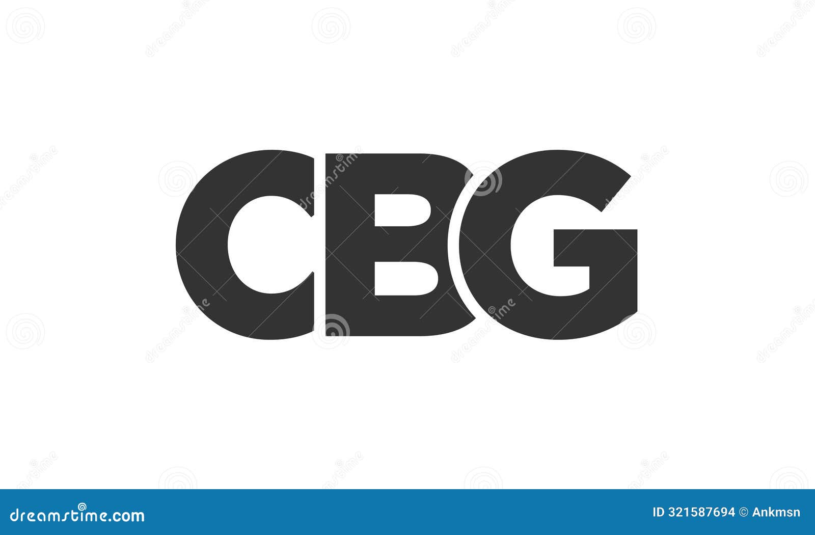 CBG Logo Design Template with Strong and Modern Bold Text. Initial ...