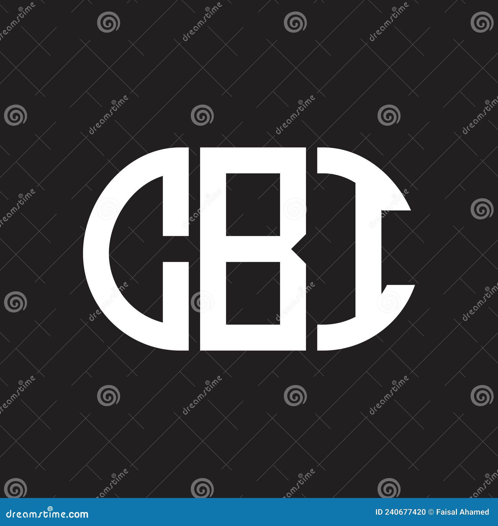 CBI Letter Logo Design on Black Background. CBI Creative Initials ...