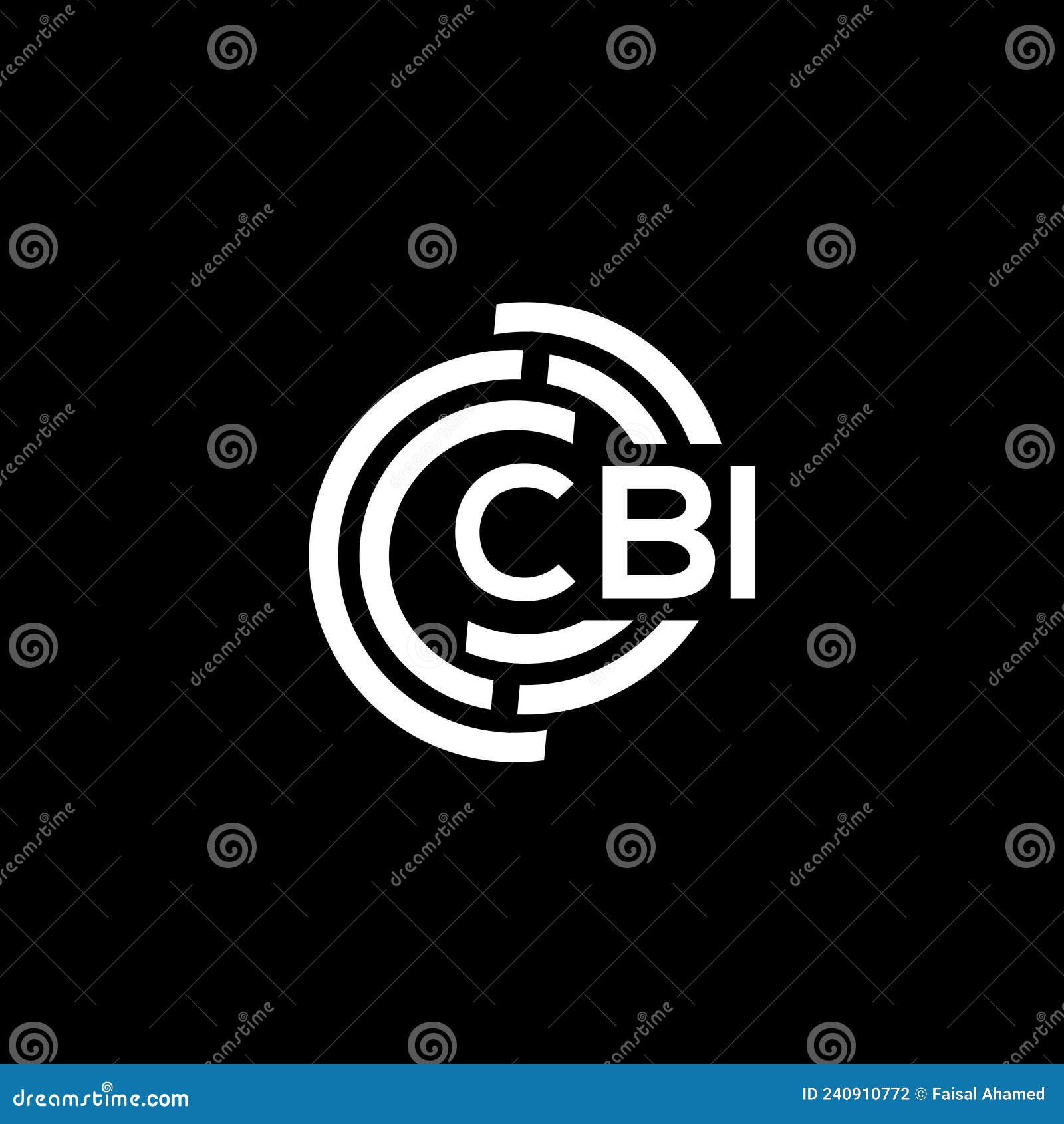 CBI Letter Logo Design on Black Background. CBI Creative Initials ...