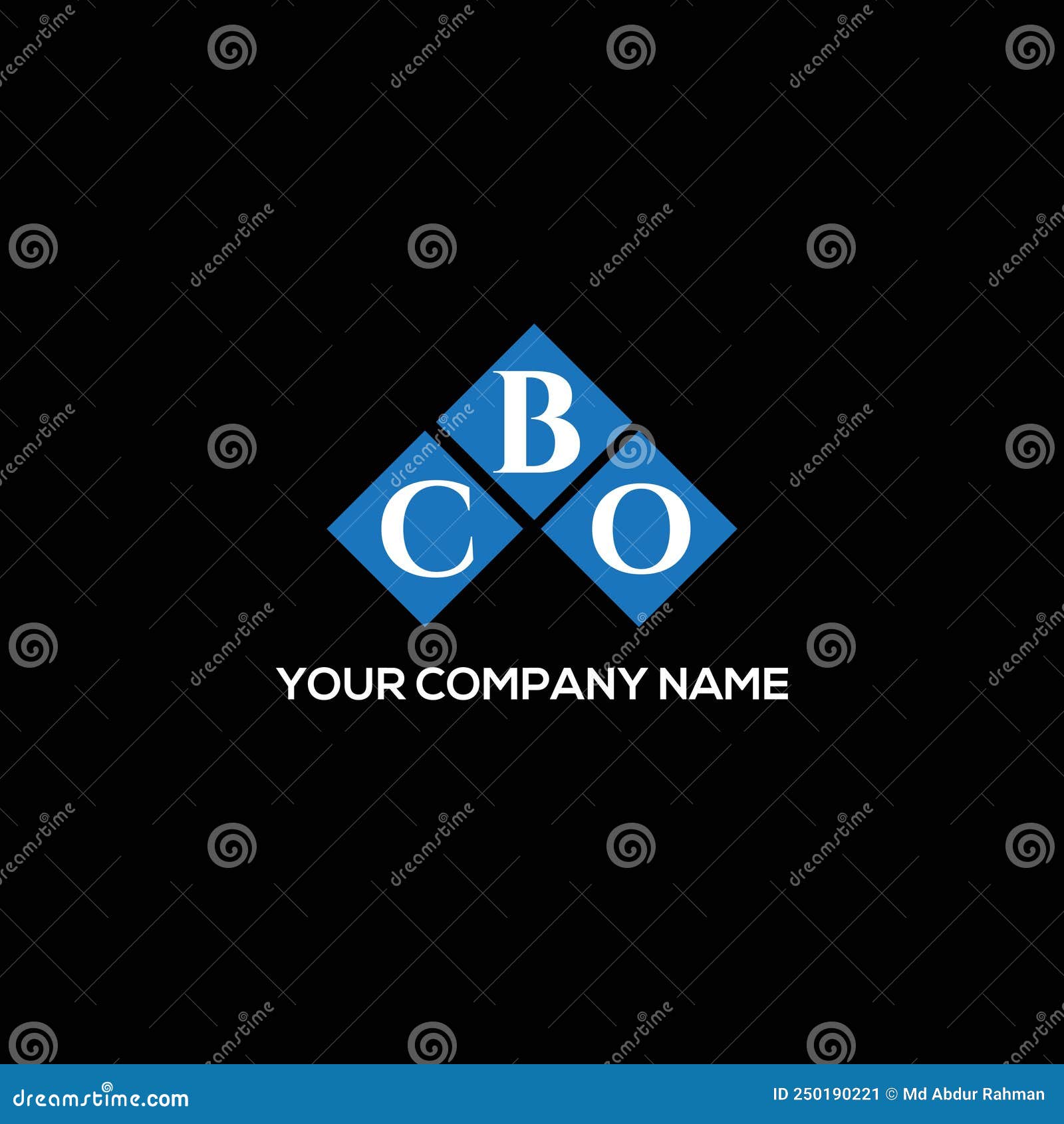 CBO Letter Logo Design On BLACK Background. CBO Creative Initials ...