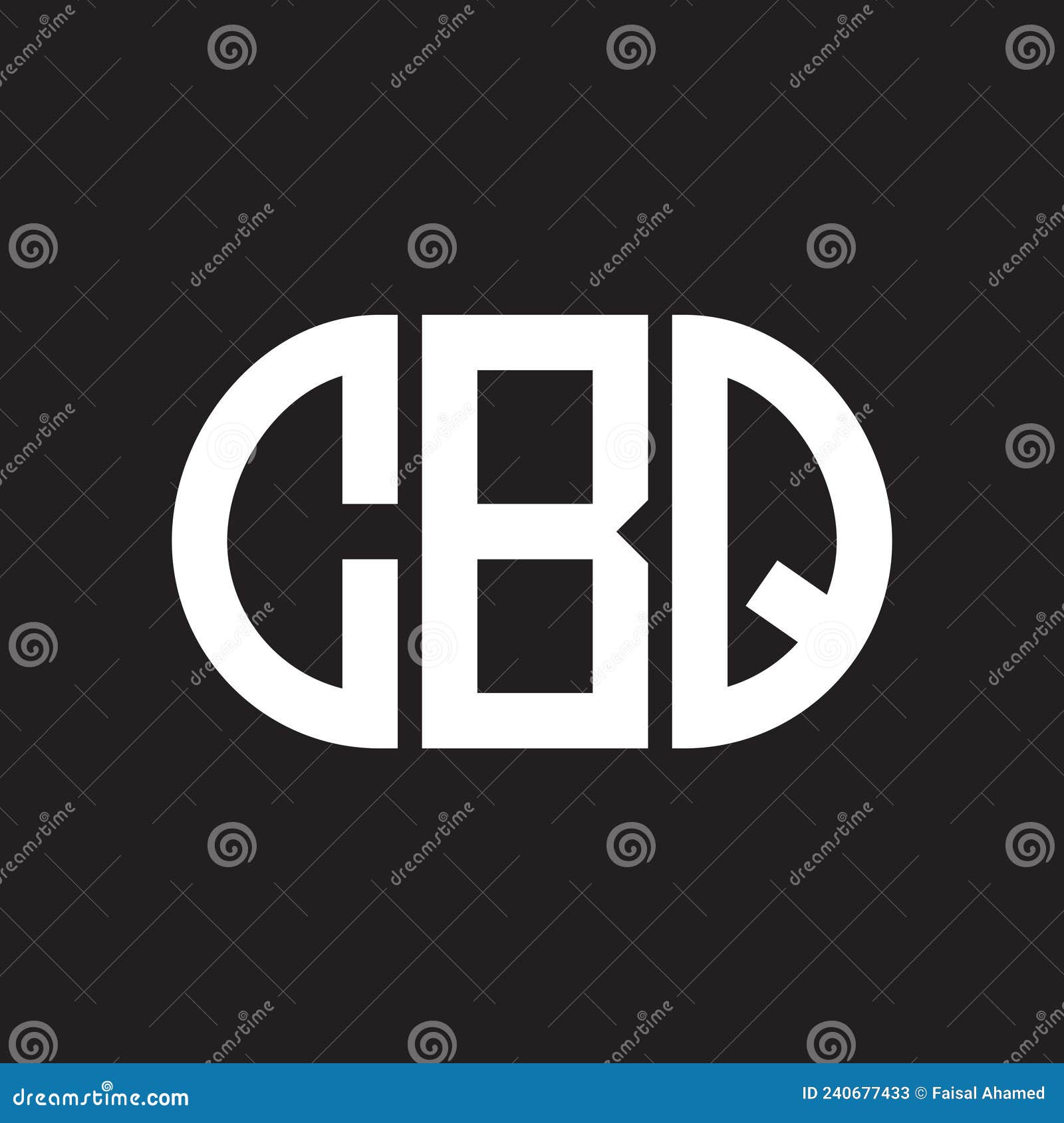 CBQ Letter Logo Design on Black Background. CBQ Creative Initials ...