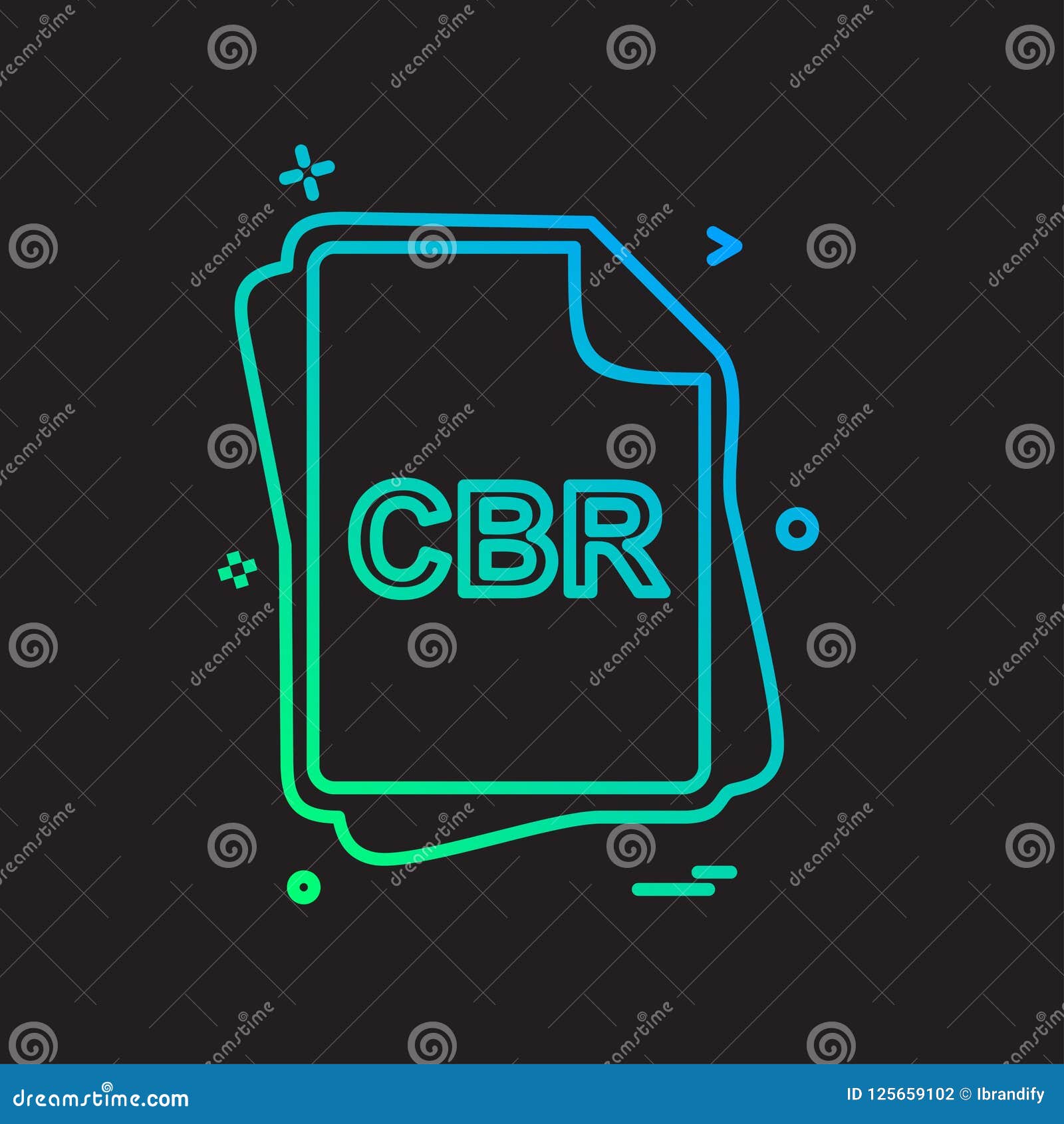 CBR File Type Icon Design Vector Stock Vector - Illustration of graphic ...