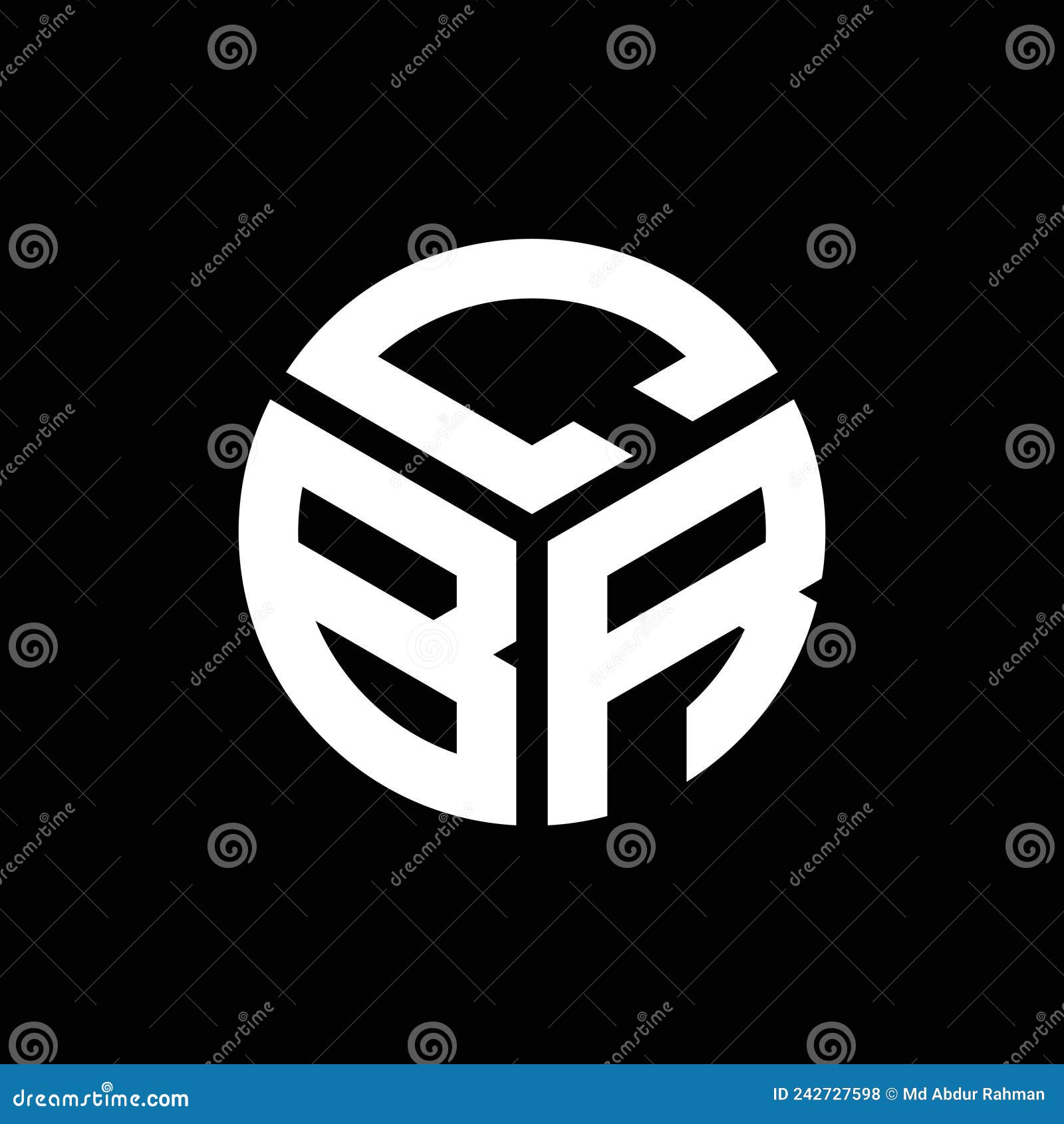 CBR Letter Logo Design On Black Background. CBR Creative Initials ...