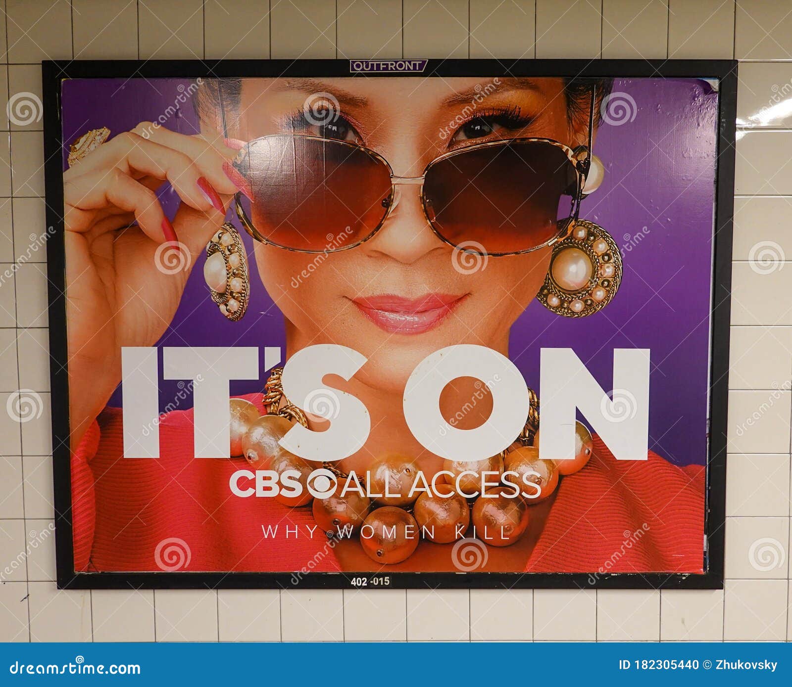 CBS All Access Billboard in New York`s Subway Editorial Image - Image ...