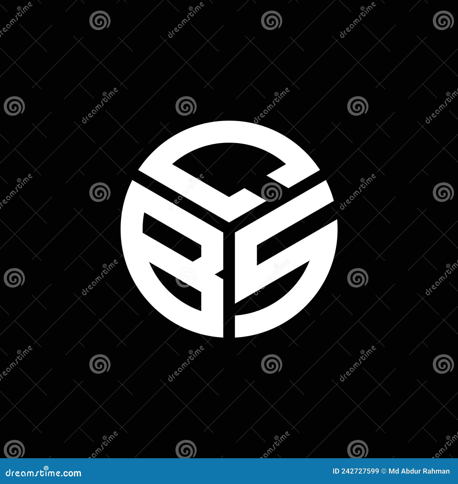 CBS Letter Logo Design On Black Background. CBS Creative Initials ...