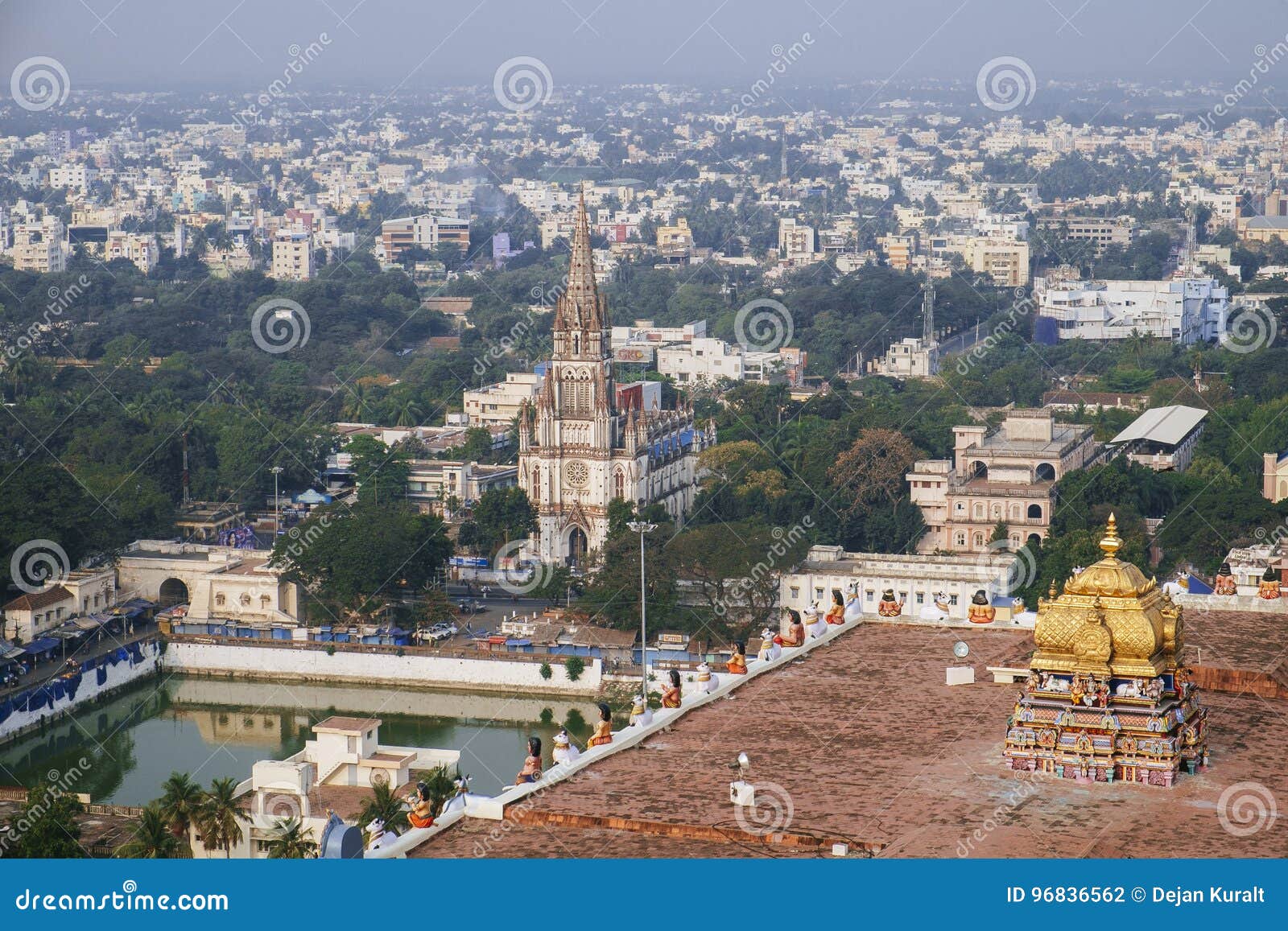 Cburch De Tiruchirapalli Do Templo Do Forte Da Rocha Foto de Stock ...