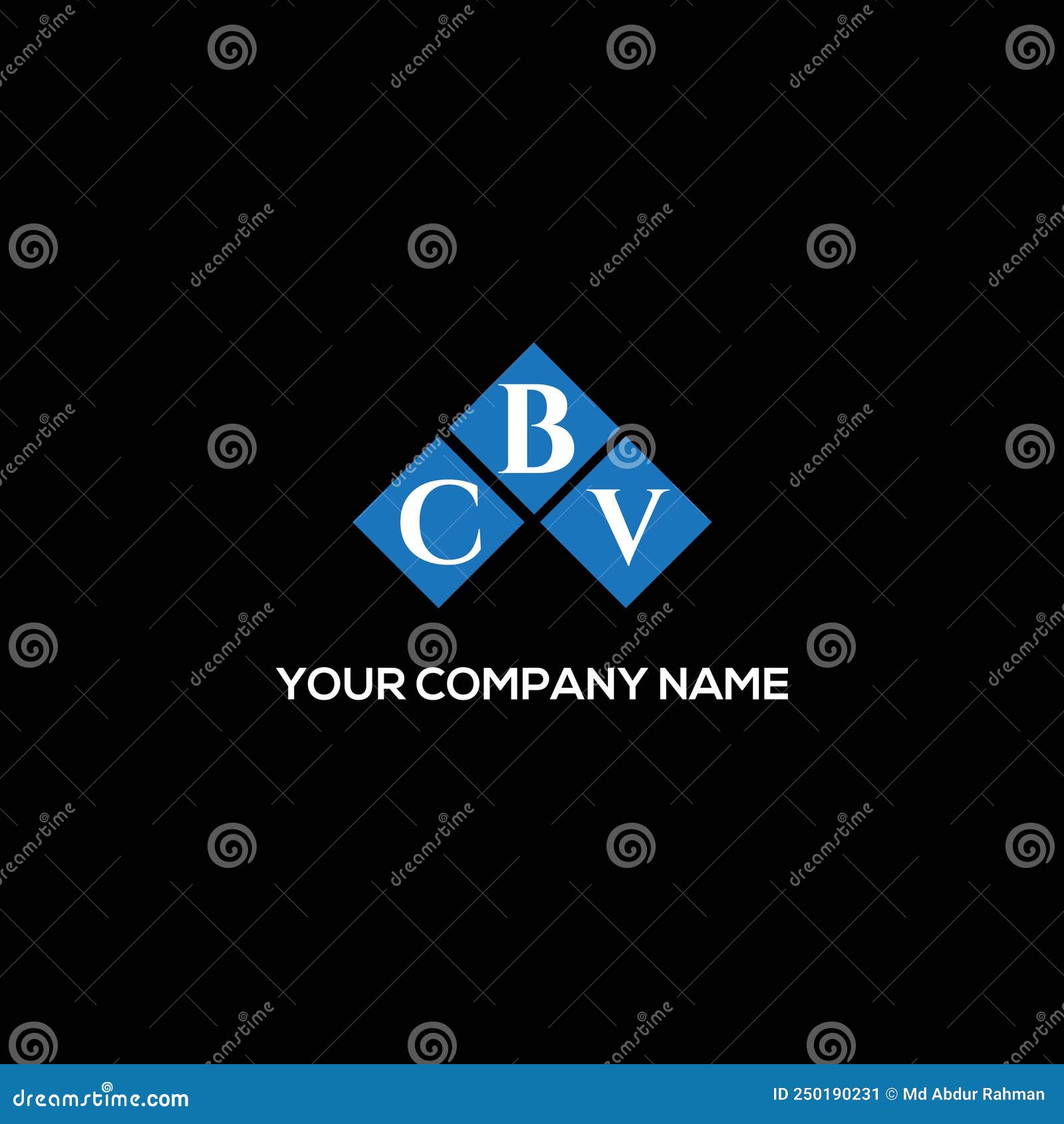 CBV Letter Logo Design on BLACK Background. CBV Creative Initials ...