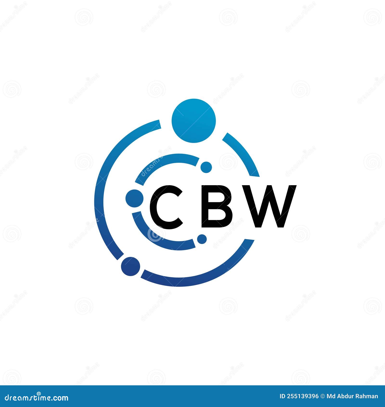 CBW Letter Logo Design on White Background. CBW Creative Initials ...