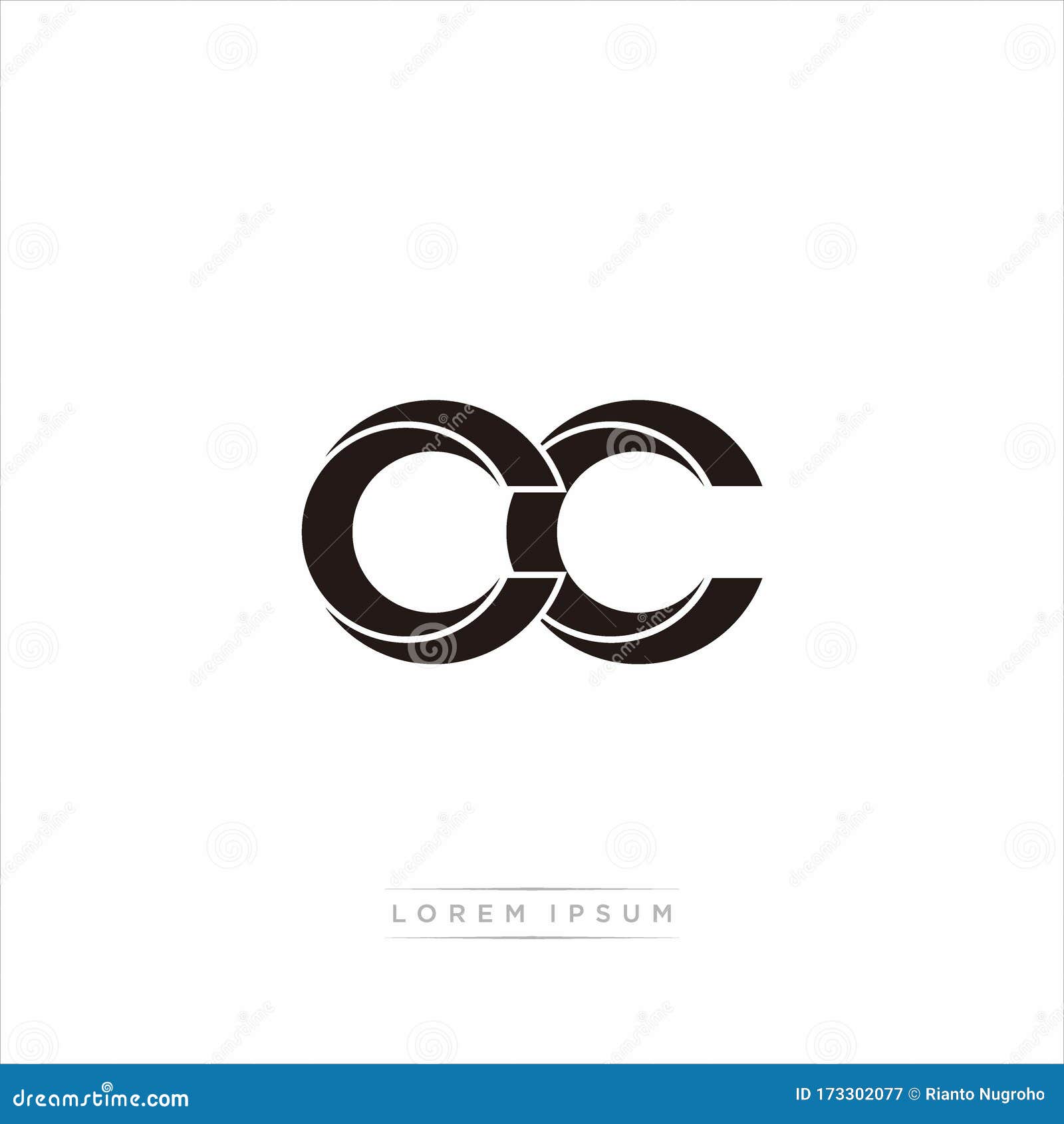 Cc Initial Letter Split Lowercase Modern Monogram Linked Outline Rounded Logo Stock Vector ...