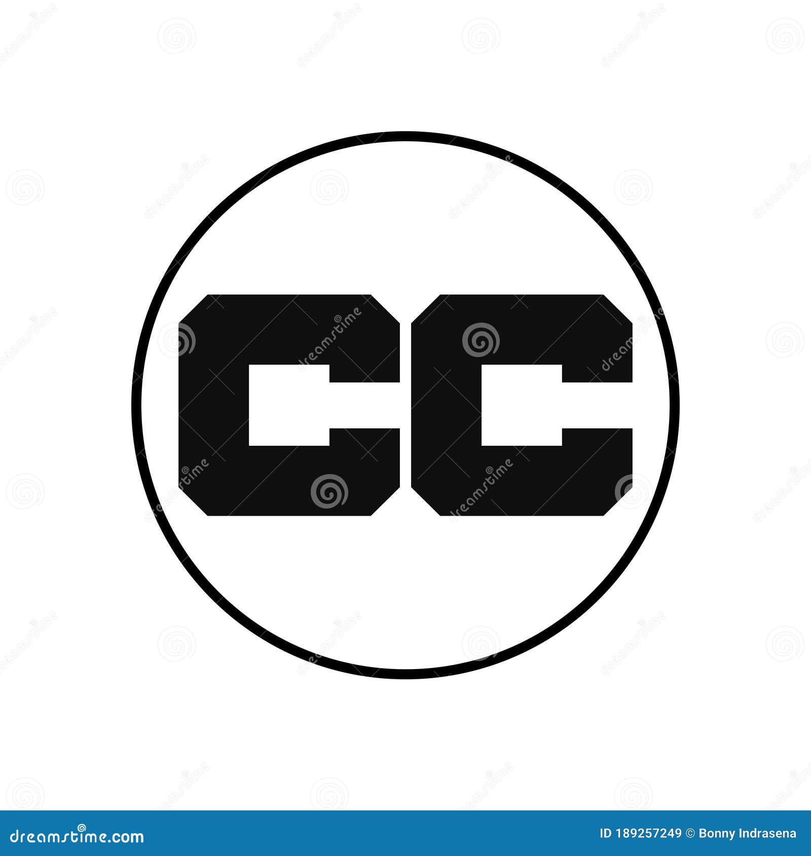 CC Letter Logo Design with Simple Style Stock Vector - Illustration of ...