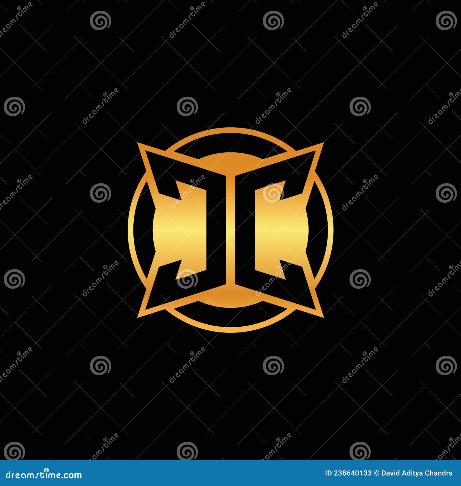 CC Logo Letter Geometric Golden Style Stock Vector - Illustration of ...