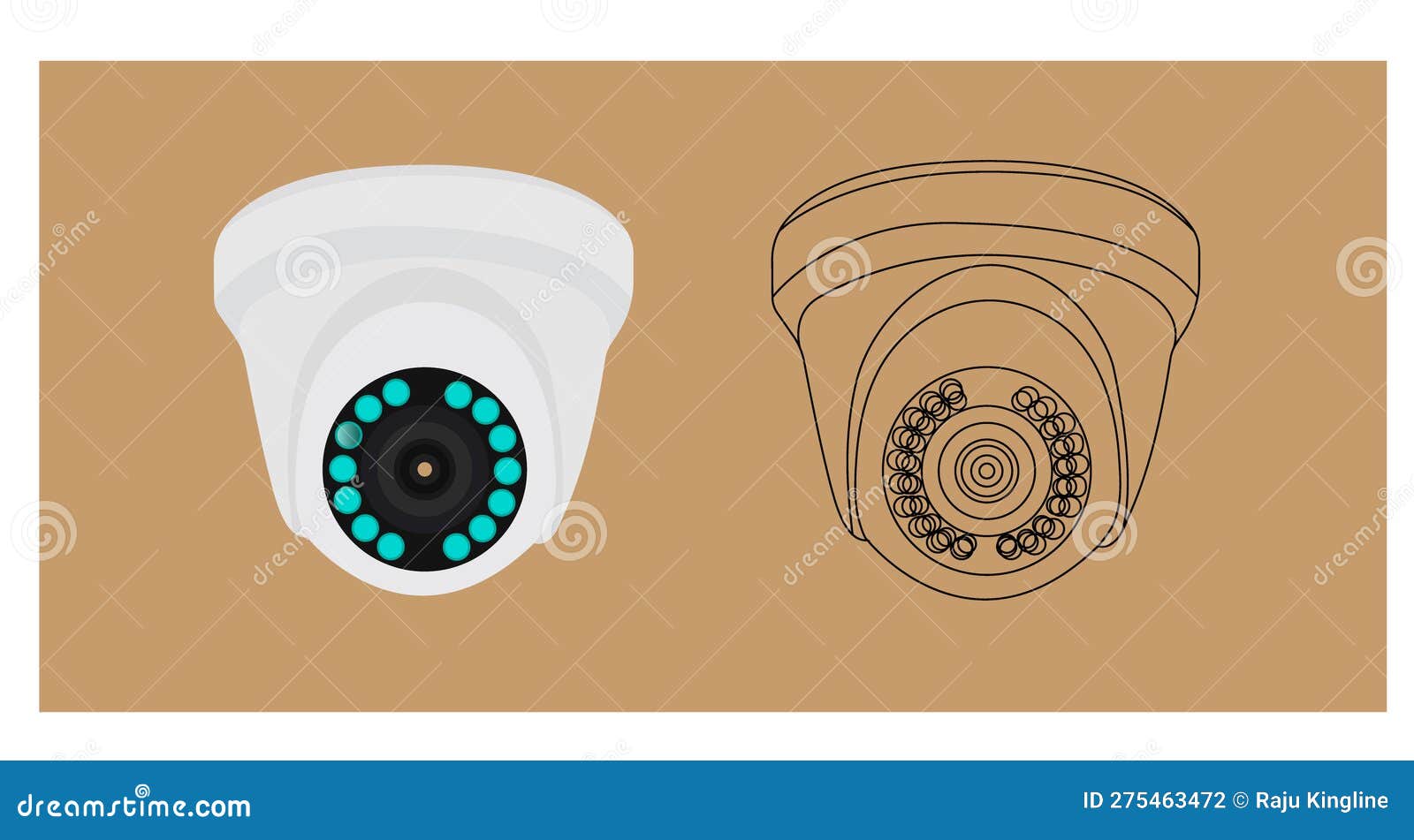 CC TV Camera icon. stock vector. Illustration of pattern - 275463472