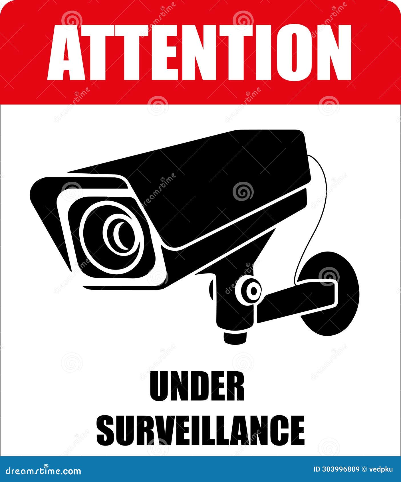 CC TV Sign, Security Surveillance, Video Surveillance Warning Sign ...