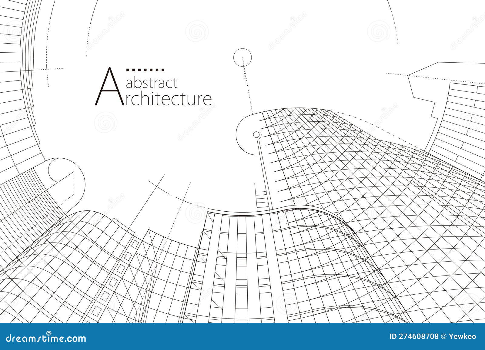 Abstract Architectural Modern Urban Line Drawing. Stock Vector ...