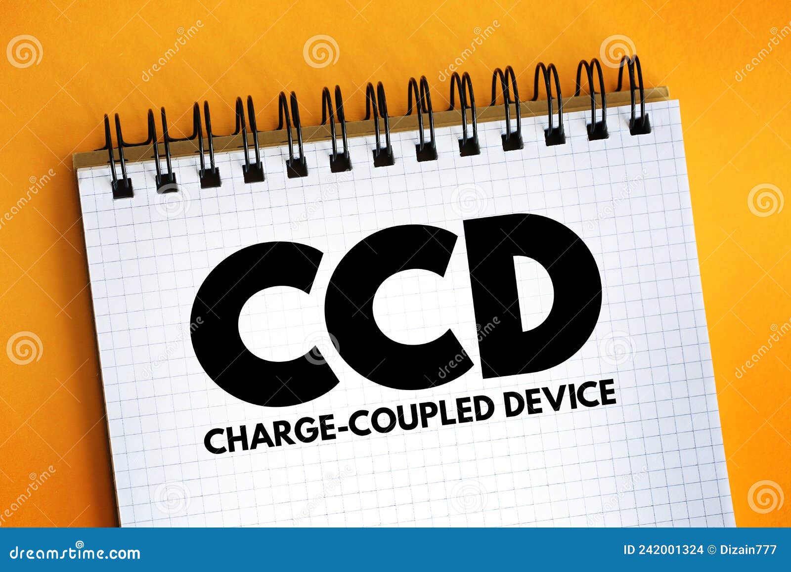 CCD - Charge-coupled Device Acronym Text on Notepad, Abbreviation ...