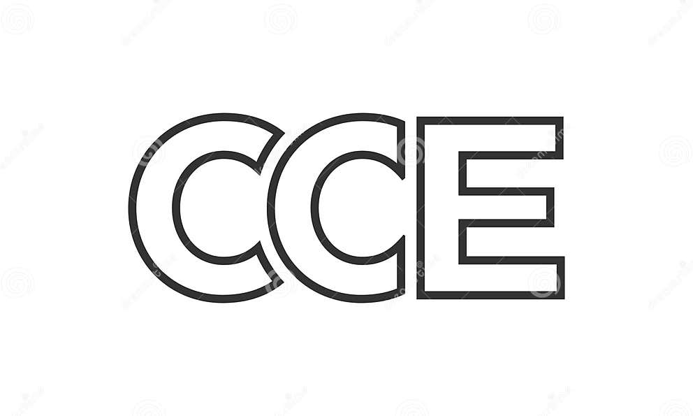 CCE Logo Design Template with Strong and Modern Bold Text. Initial ...