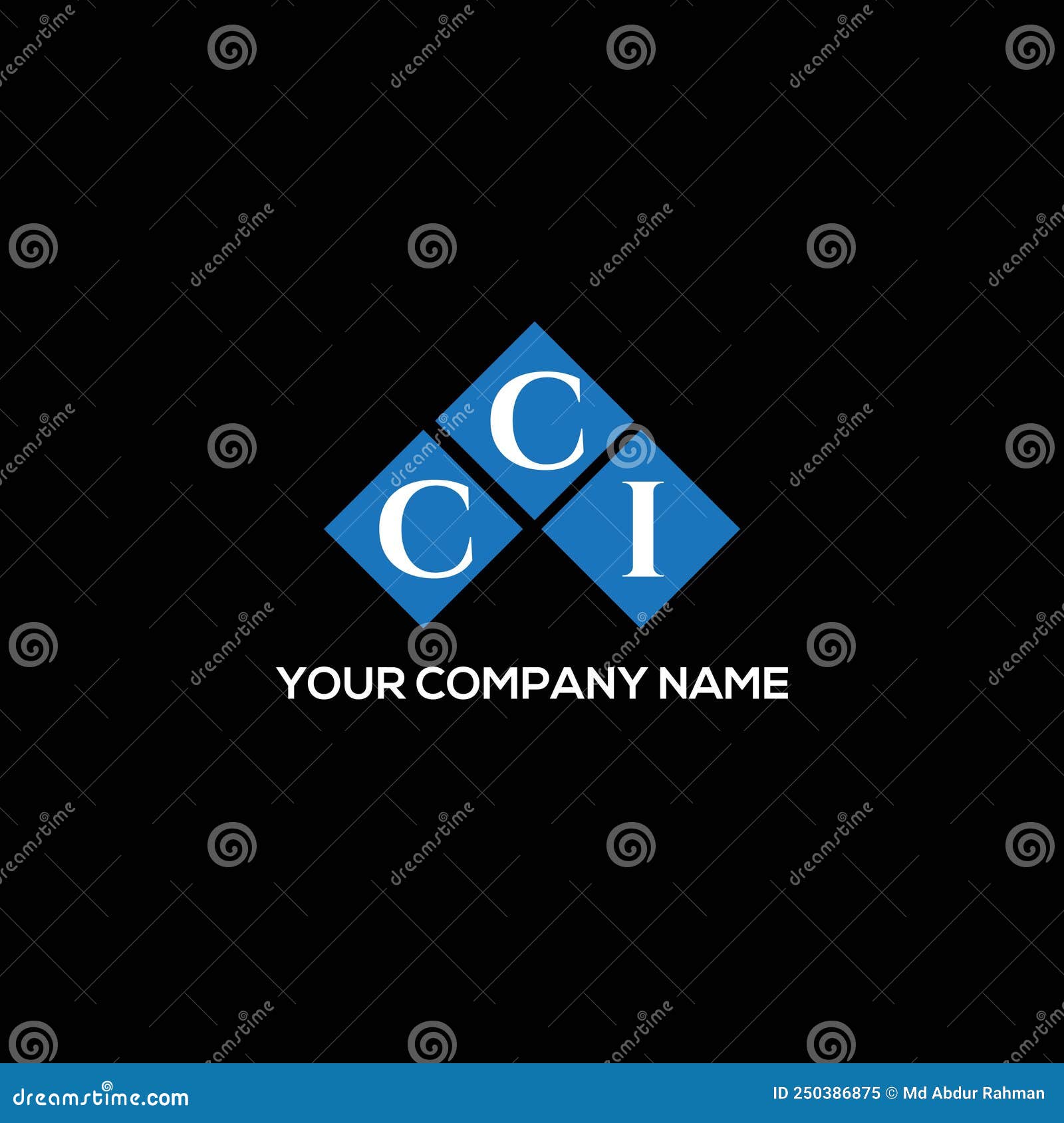 CCI Letter Logo Design on BLACK Background. CCI Creative Initials ...