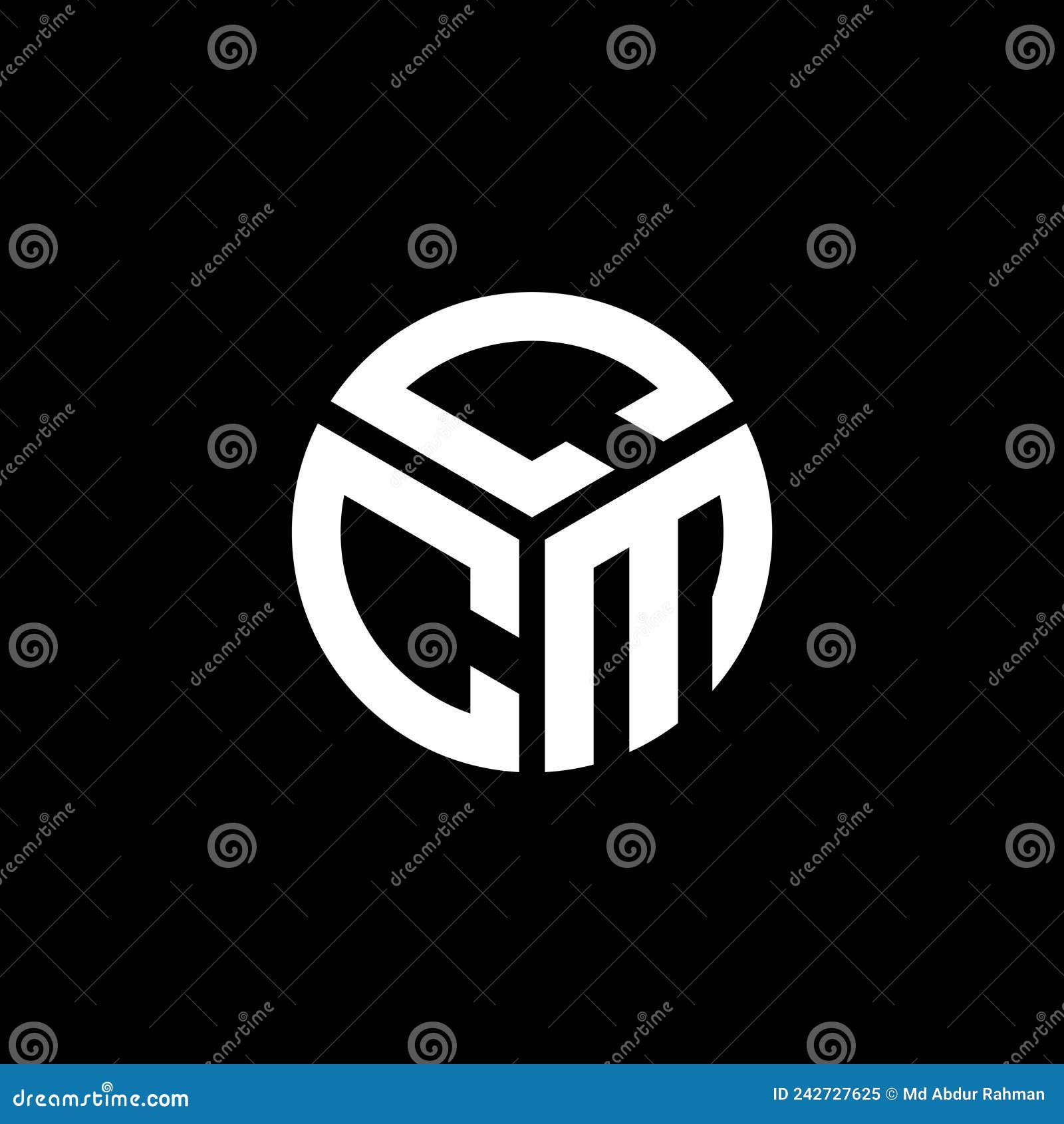 CCM Letter Logo Design on Black Background. CCM Creative Initials ...