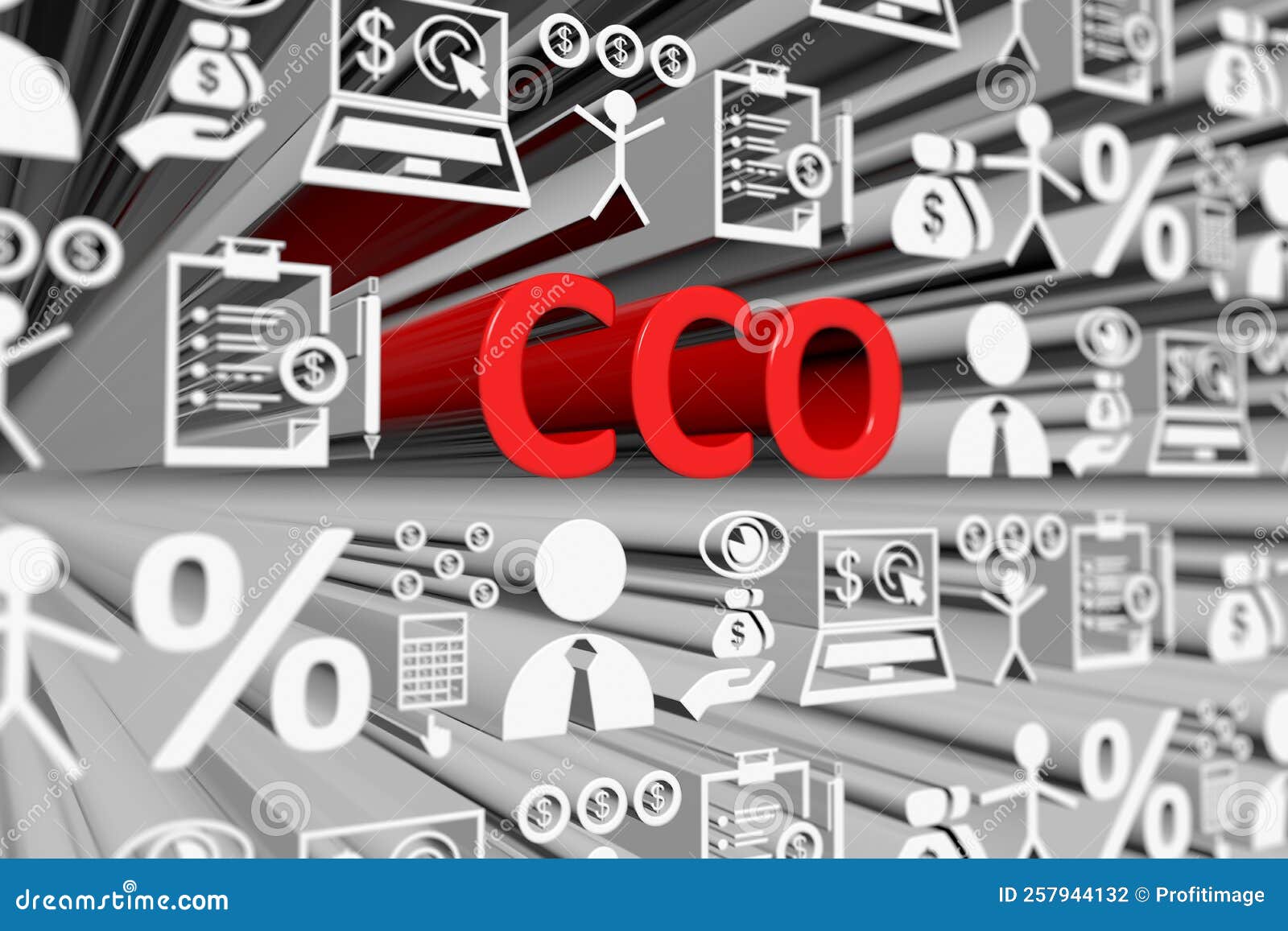 CCO Concept Blurred Background 3d Stock Illustration - Illustration of ...