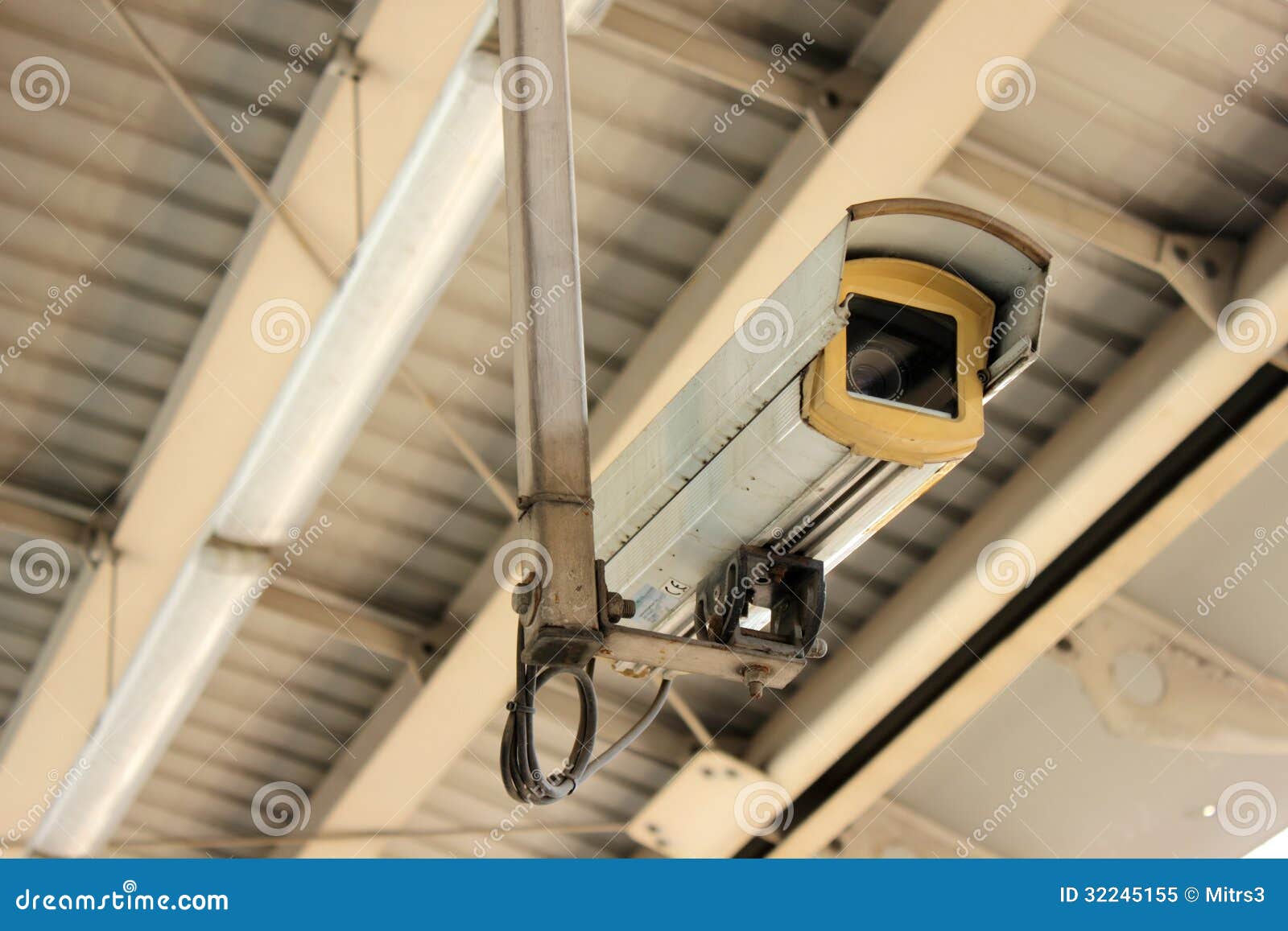 CCTV at Airport Interlink Train Station Stock Image - Image of circuit ...