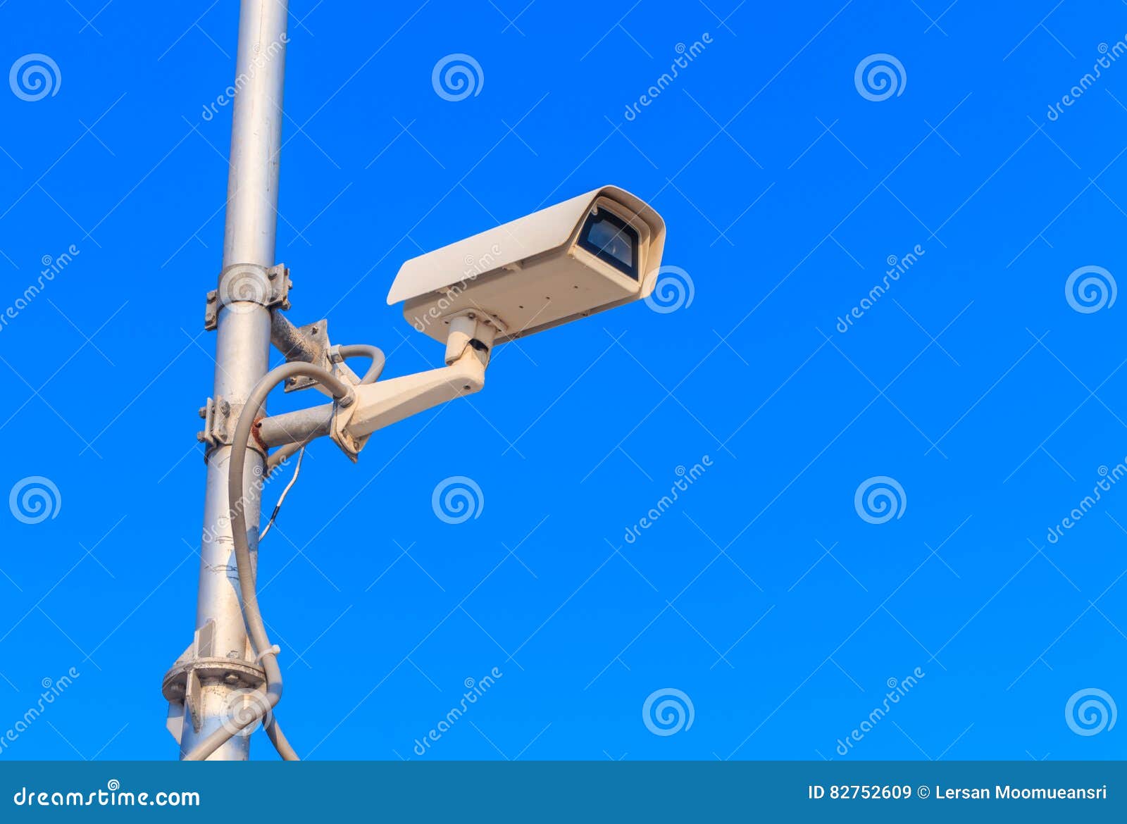 Cctv with Blue Sky Background. Stock Image - Image of safety ...