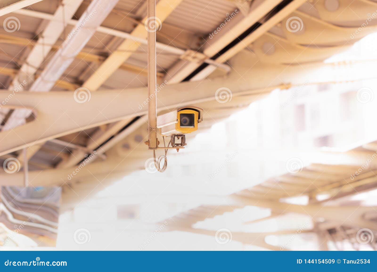 CCTV with Blurred Metro Train Platform Stock Image - Image of passenger ...