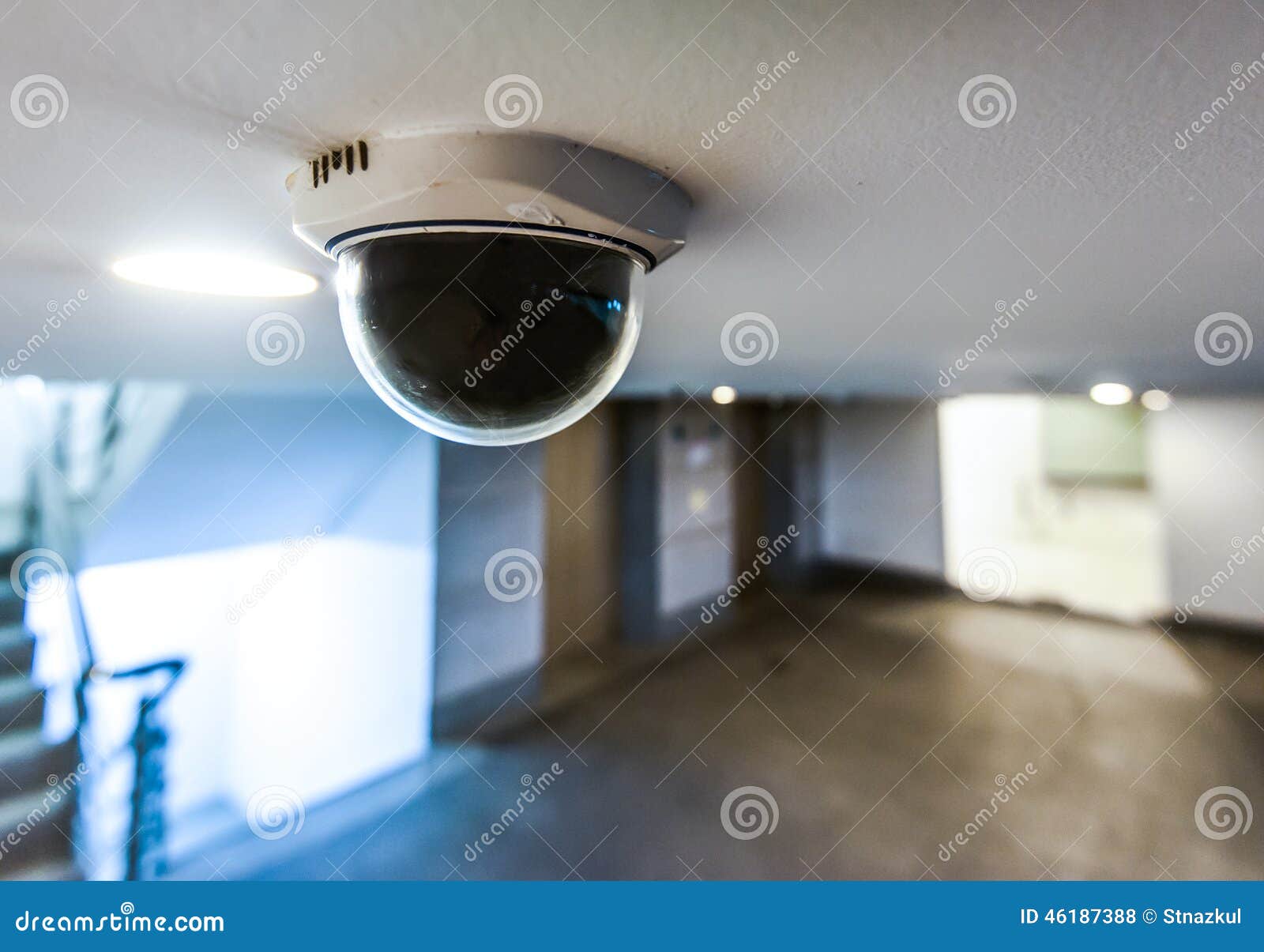 CCTV in Building in Front of Elevator Stock Photo - Image of modern ...
