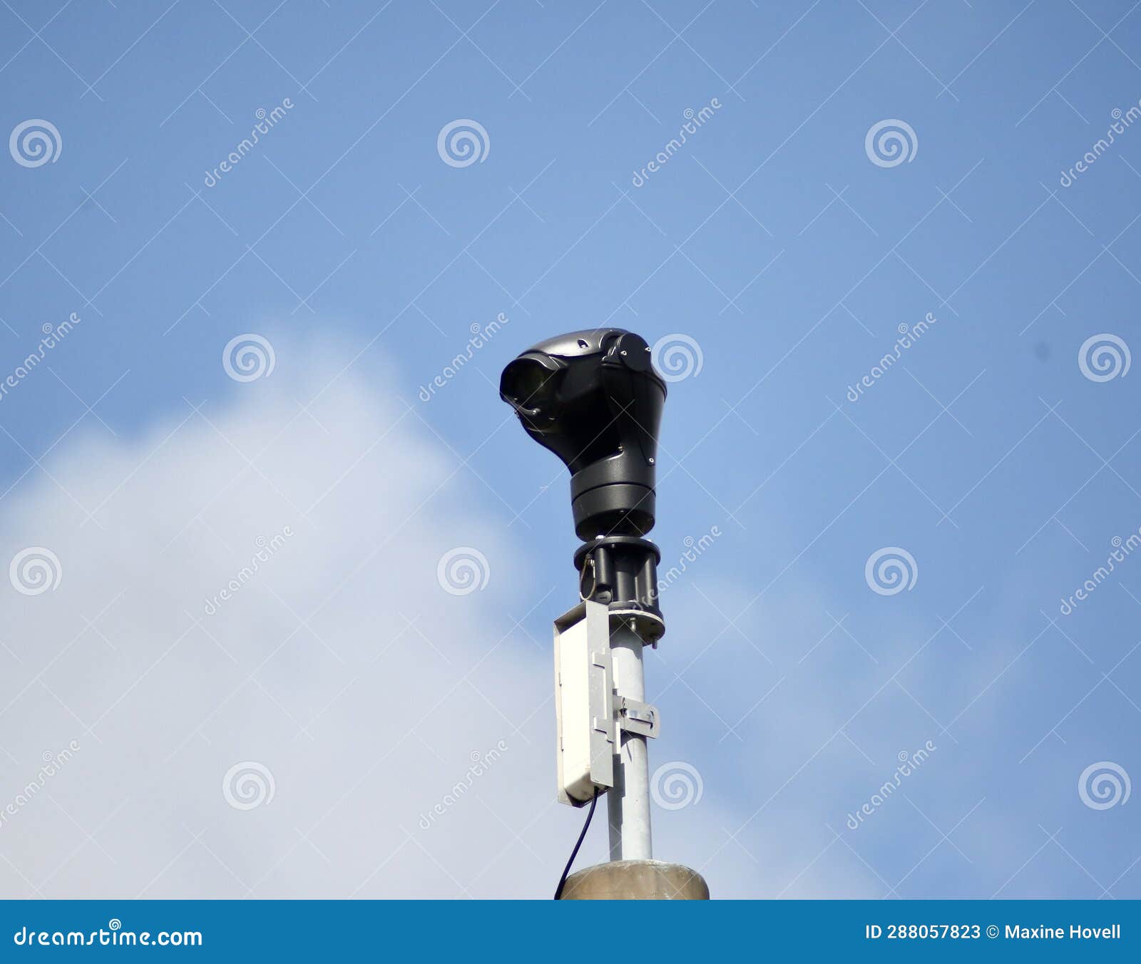 CCTV camera in action stock image. Image of electricity - 288057823