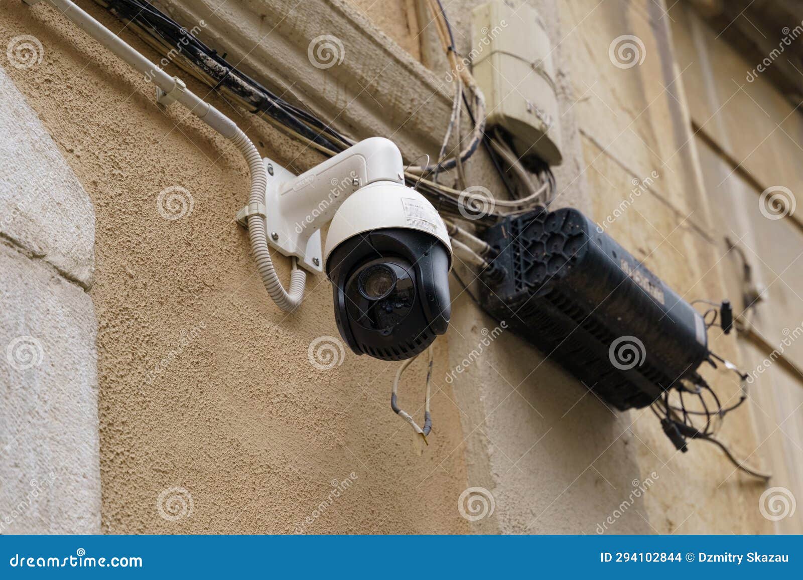 A CCTV Camera is Attached To the Facade of the House for Surveillance ...