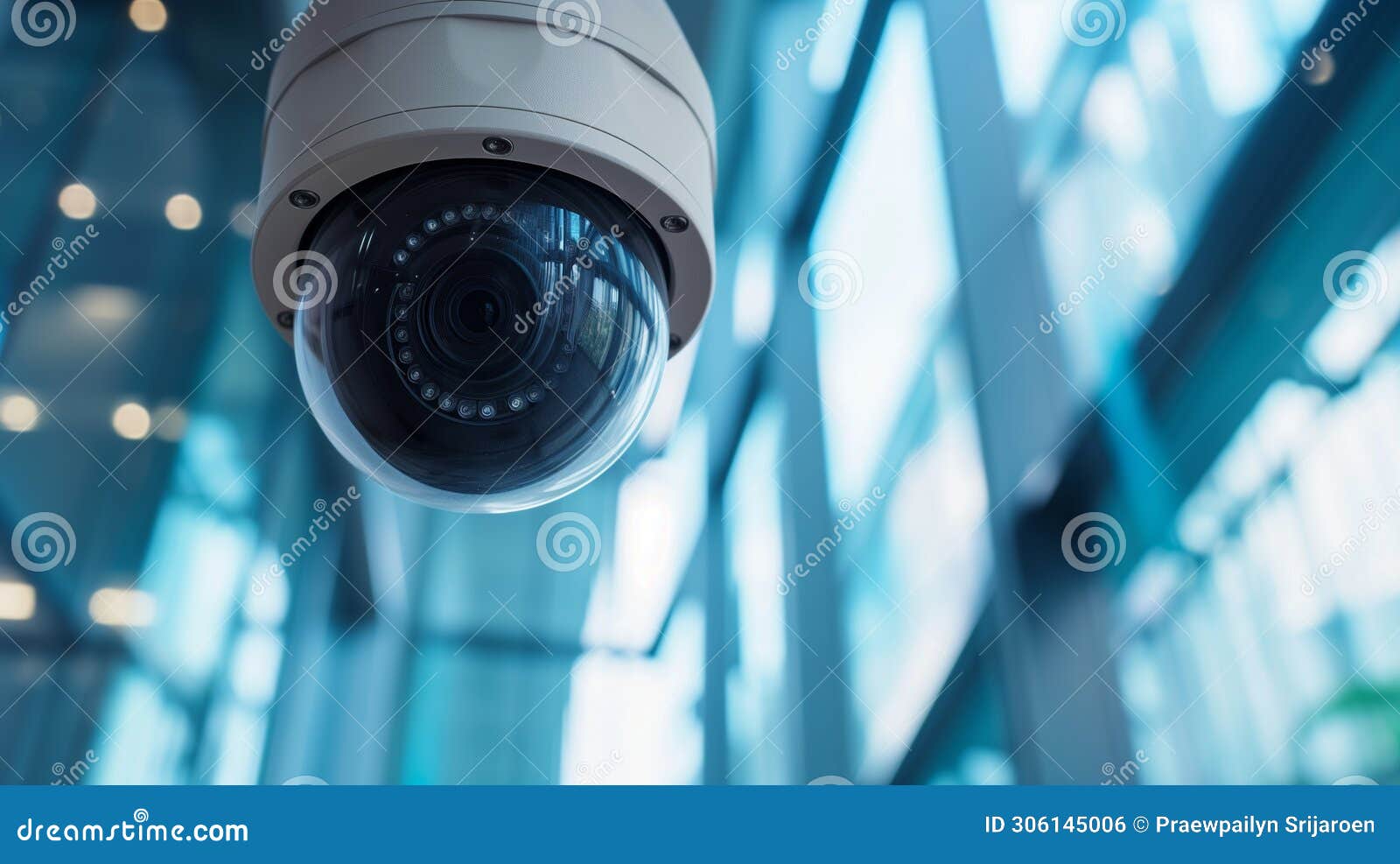 CCTV Camera in a Bank, Modern Financial Security Stock Photo - Image of ...
