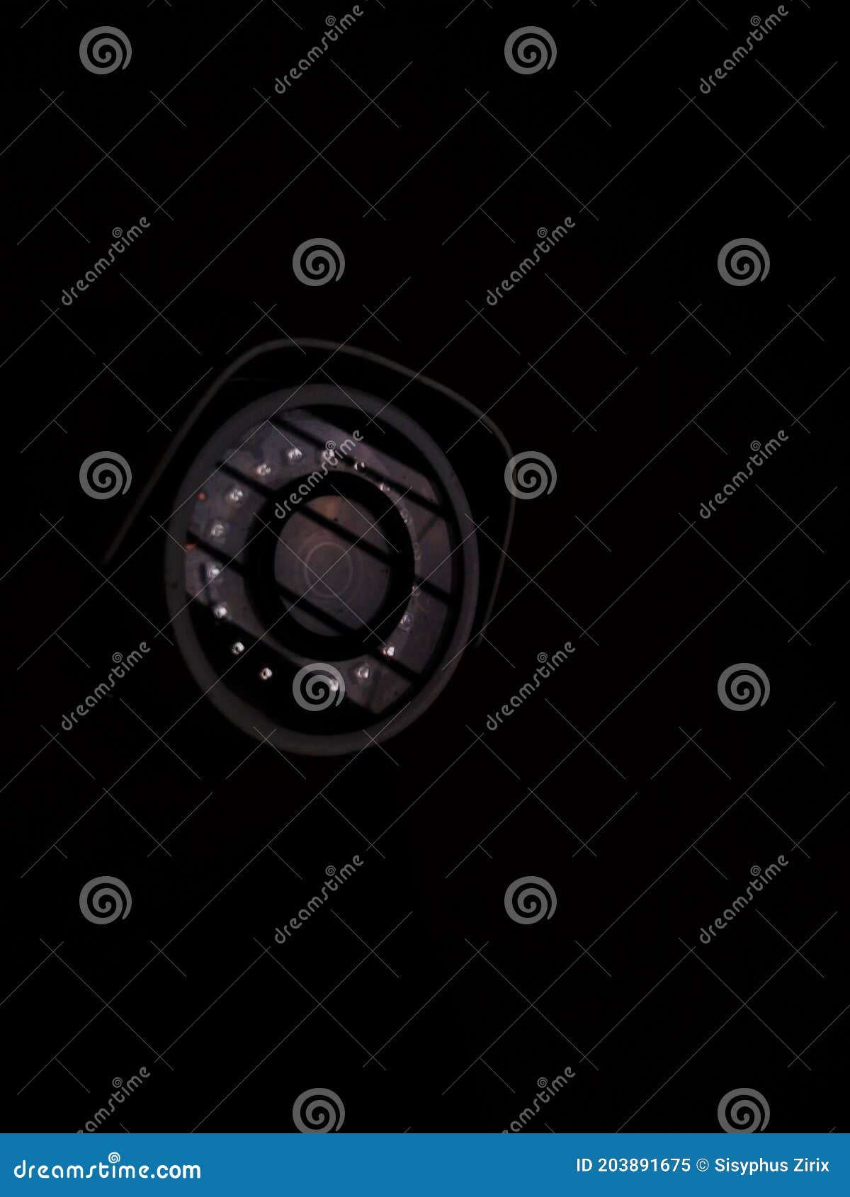 CCTV Camera on Black Background Stock Image - Image of lighting, camera ...
