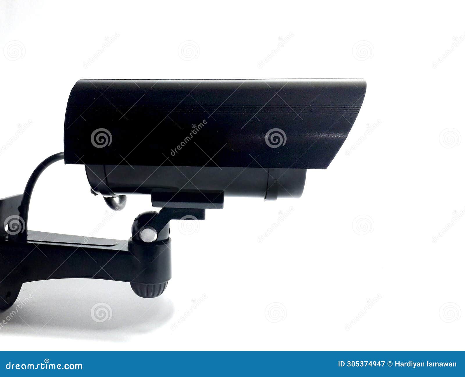 CCTV Camera is Black and Has a White Background Stock Image - Image of ...