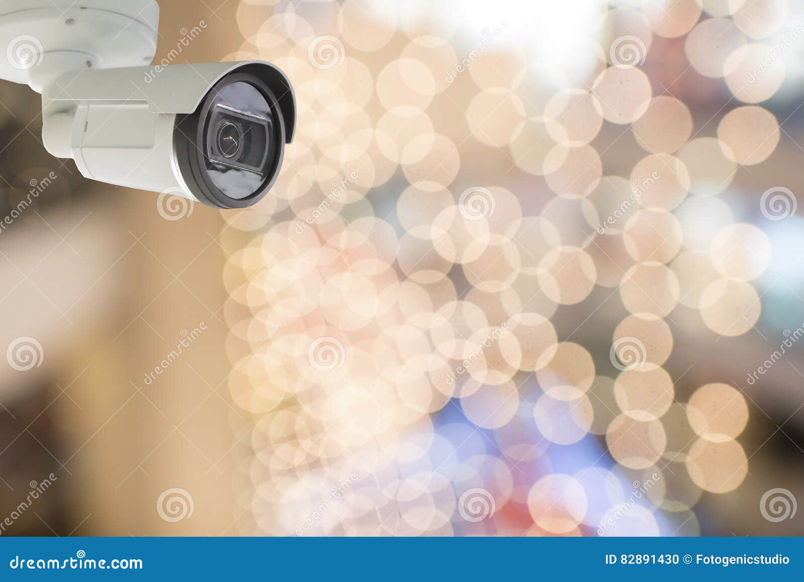 Cctv Camera with Blur Background Stock Photo - Image of system, lens ...