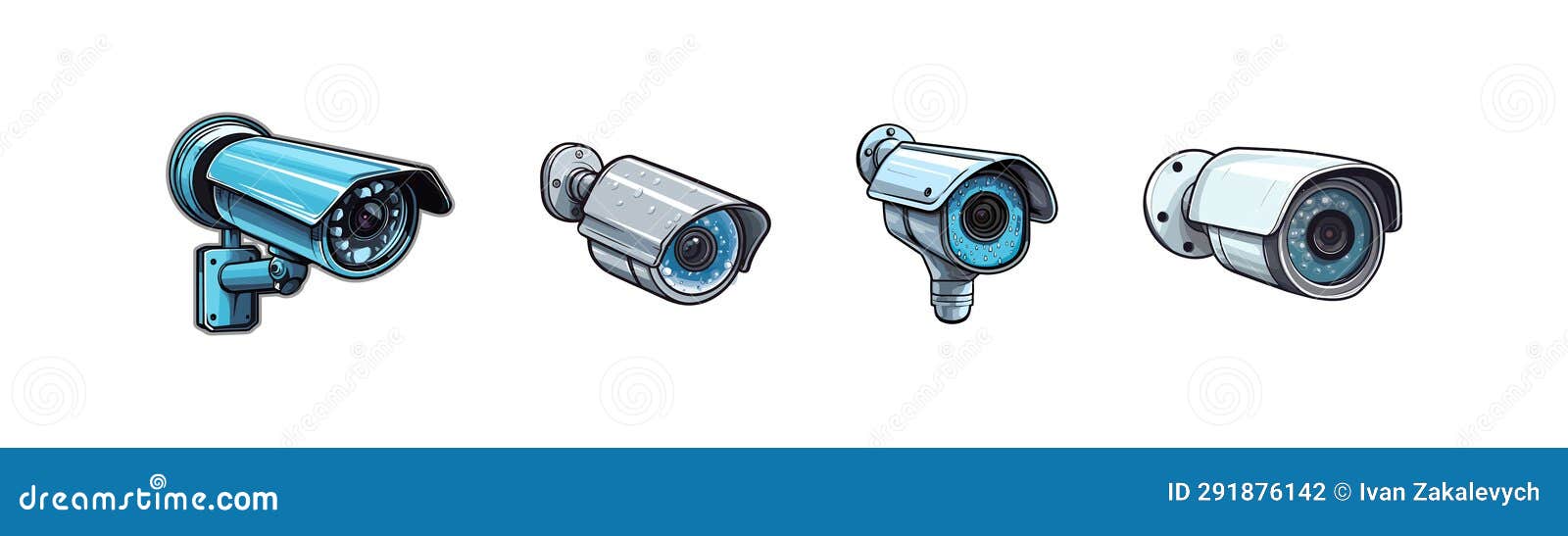 CCTV Camera Cartoon. Vector Illustration Design Stock Illustration ...
