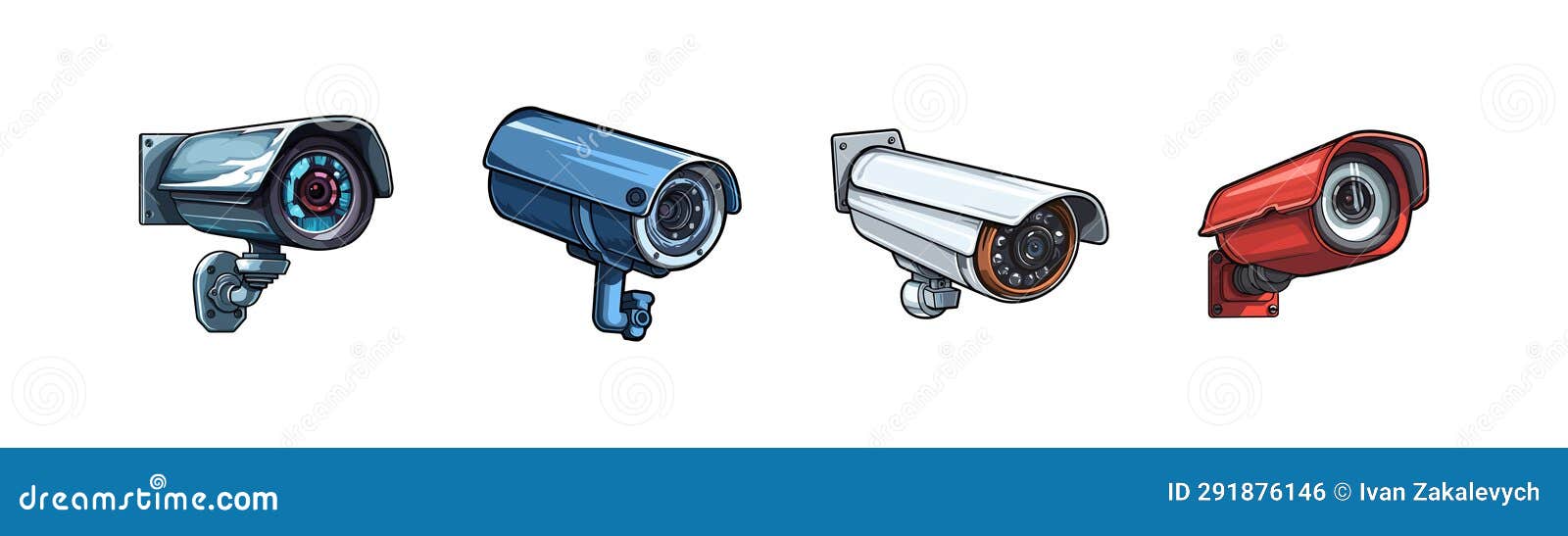 CCTV Camera Cartoon. Vector Illustration Design Stock Illustration ...