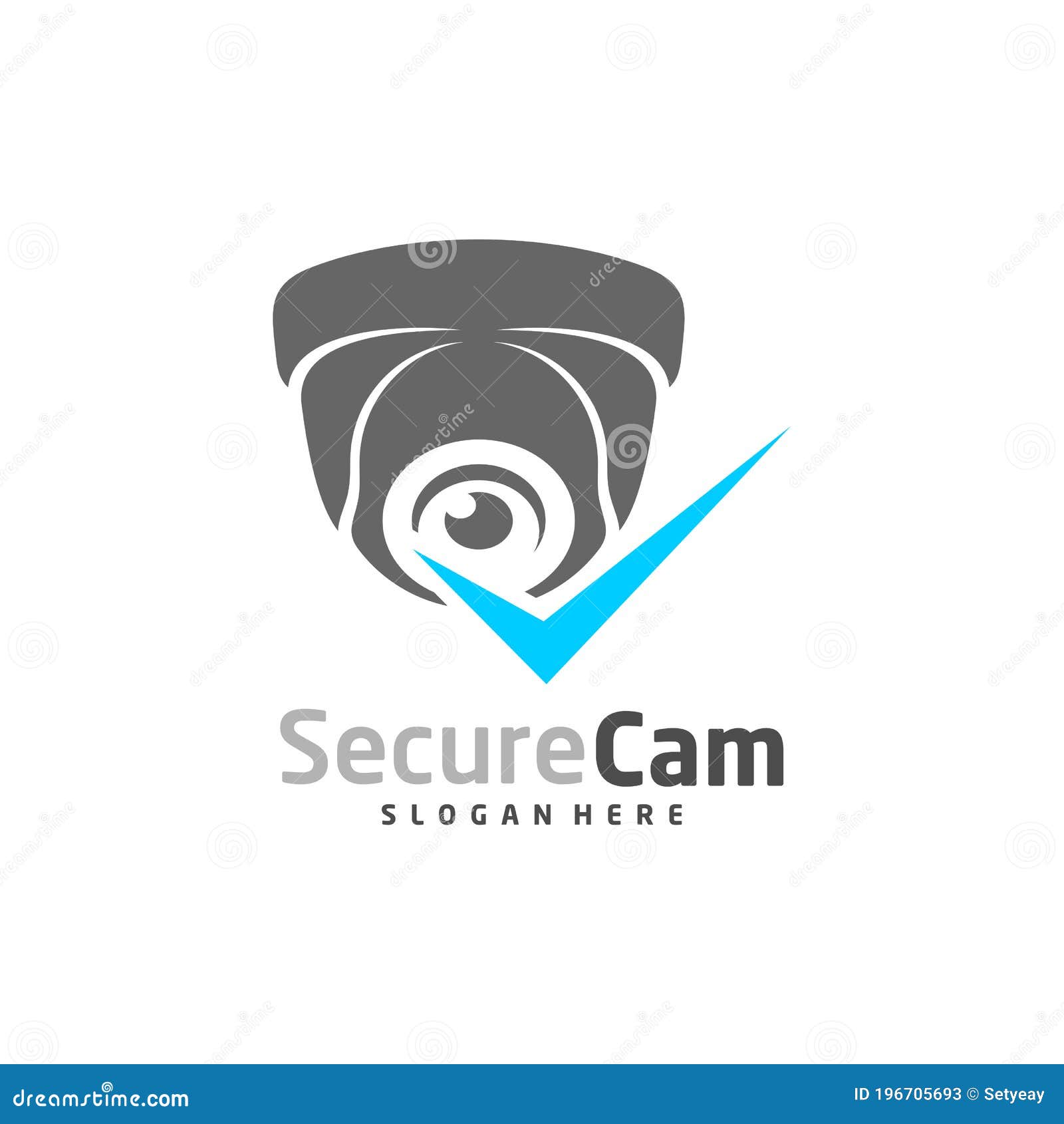 CCTV Camera with Check Icon Logo Design Vector Template, Concept Symbol ...