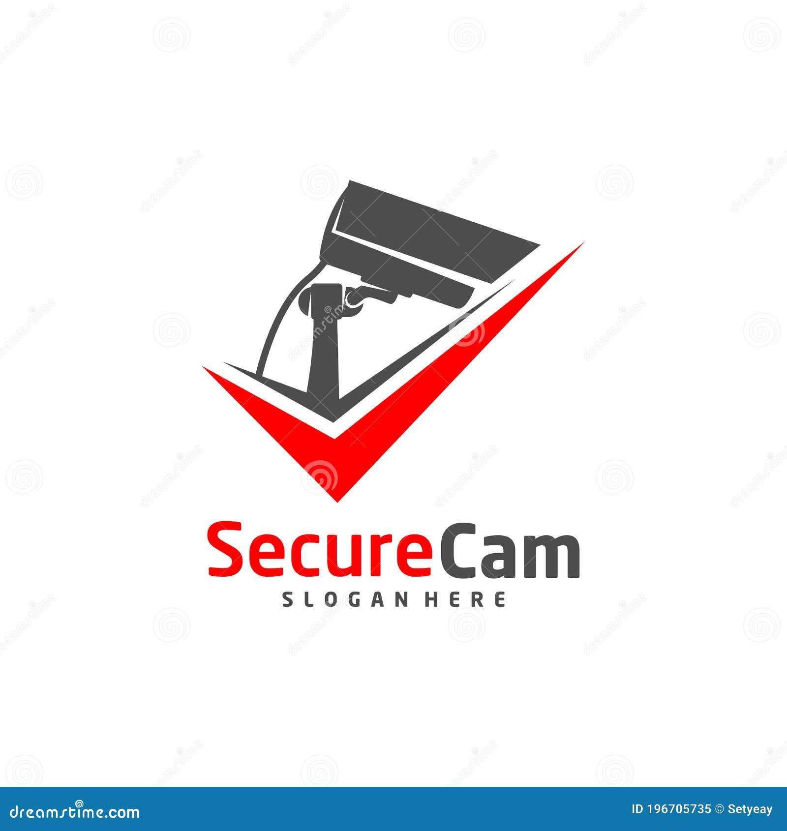 CCTV Camera with Check Icon Logo Design Vector Template, Concept Symbol ...