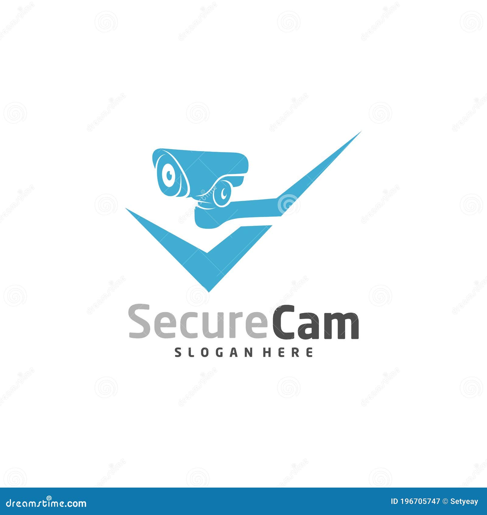 CCTV Camera with Check Icon Logo Design Vector Template, Concept Symbol ...