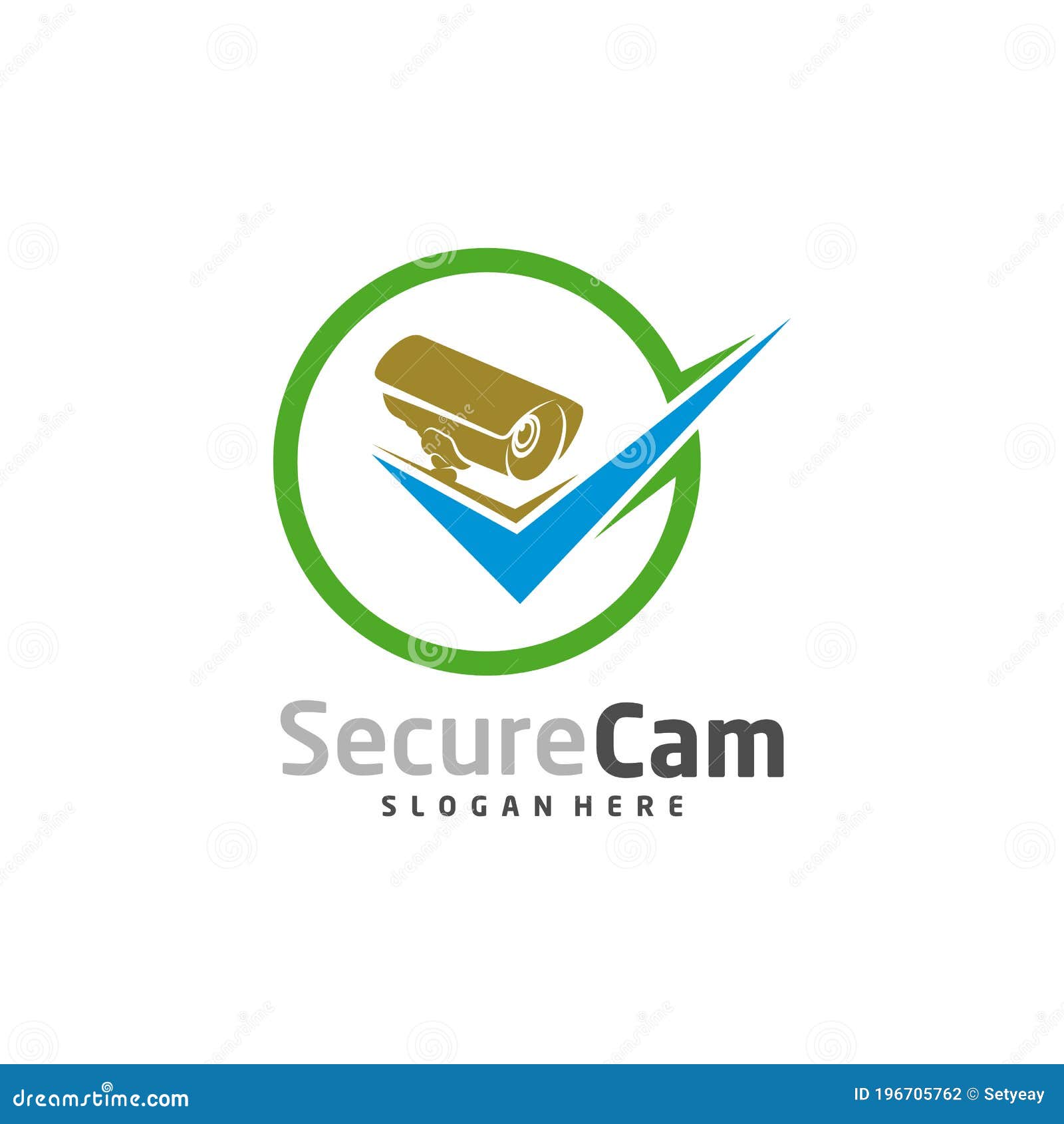 CCTV Camera with Check Icon Logo Design Vector Template, Concept Symbol ...